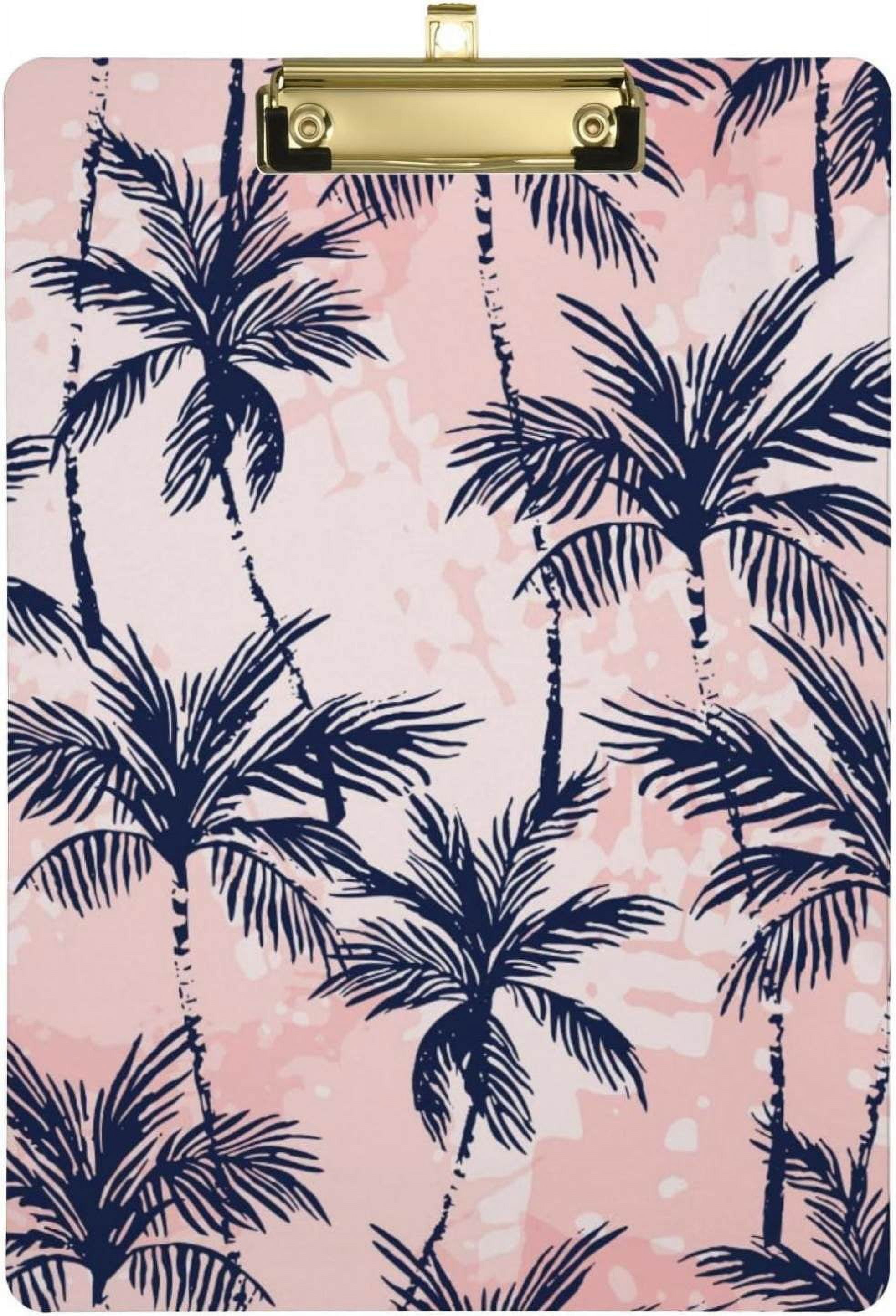 Coolnut Palm Tree Clipboard, Acrylic Standard A4 Letter Size Clip Board ...