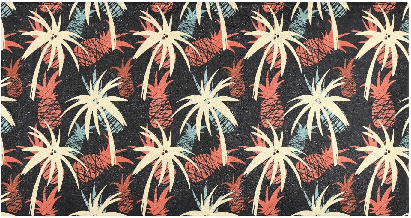 Coolnut Palm Trees & Pineapples 39" x20" Soft and Absorbent Bathroom ...