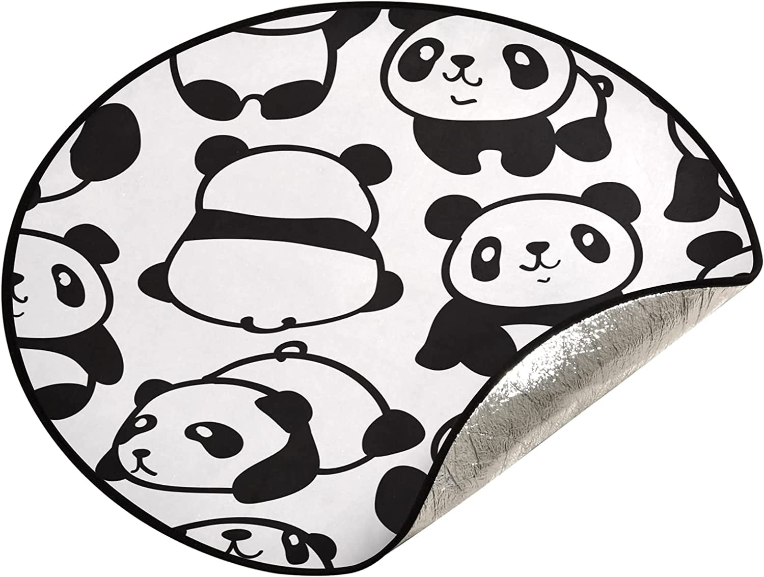 Coolnut Pandas Christmas Tree Mat Round Christmas Tree Stand Mat ...