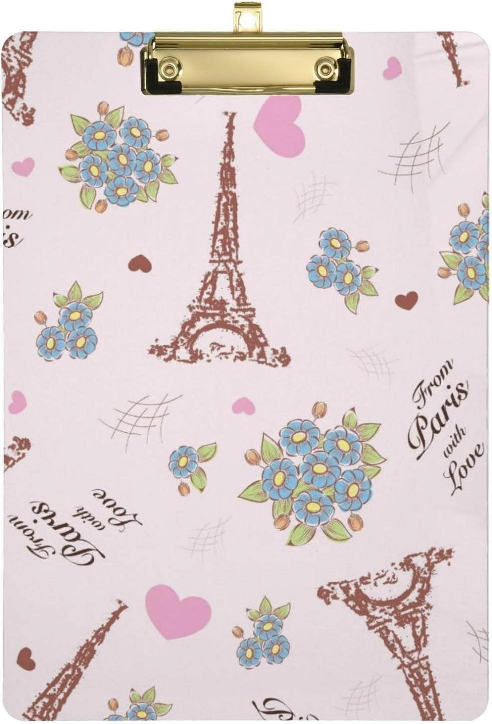 Coolnut Paris Eiffel Tower Clipboard, Acrylic Standard A4 Letter Size ...