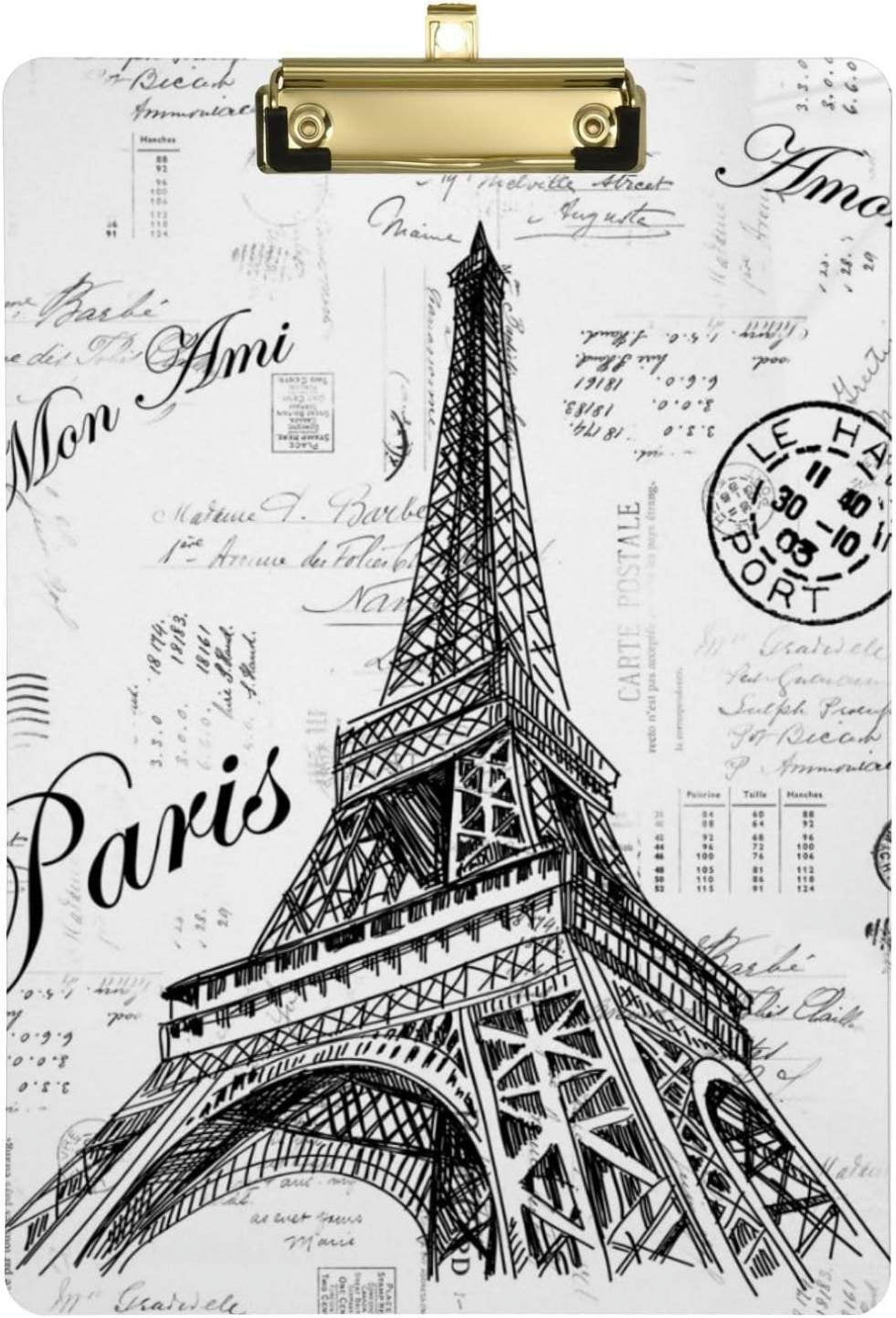 Coolnut Paris Eiffel Tower Clipboard, Acrylic Standard A4 Letter Size ...
