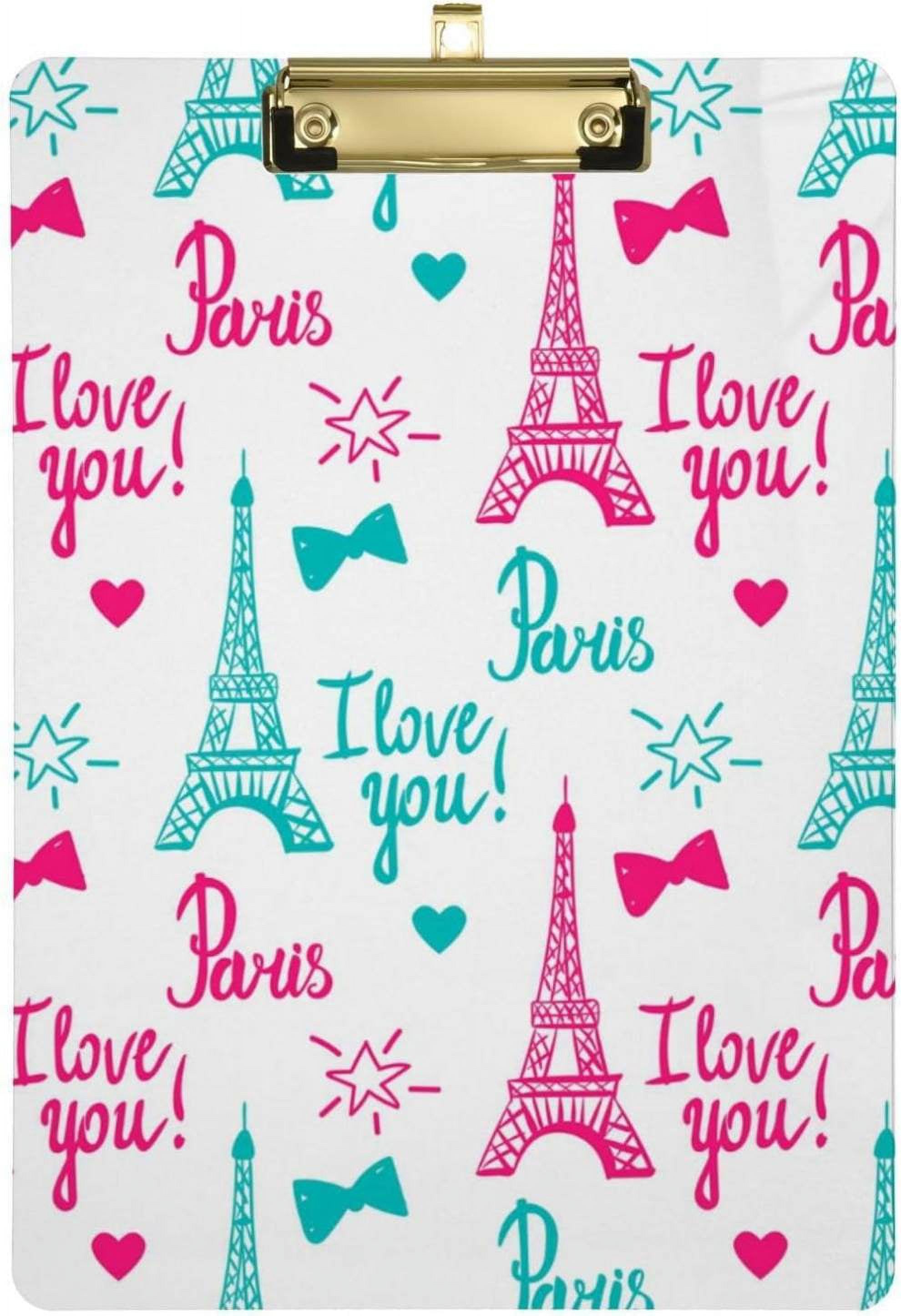 Coolnut Paris Eiffel Tower Clipboard, Acrylic Standard A4 Letter Size ...