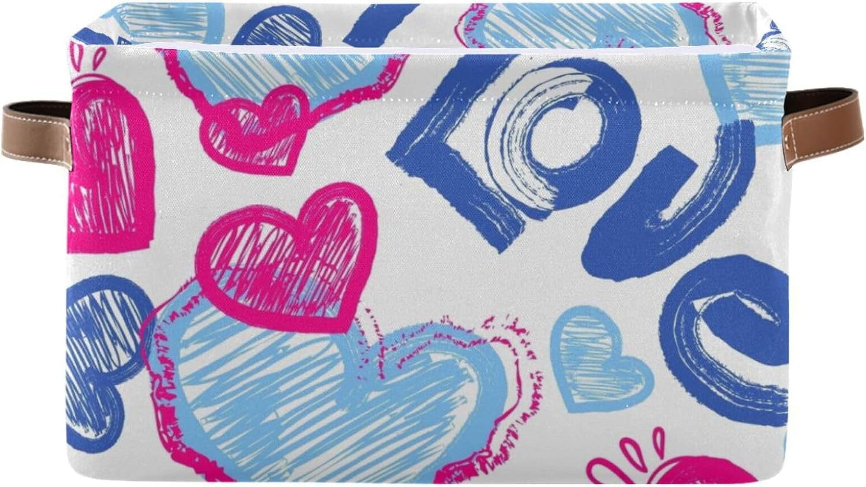 Coolnut Pastel Valentine's Day Storage Bins Foldable Canvas Fabric ...