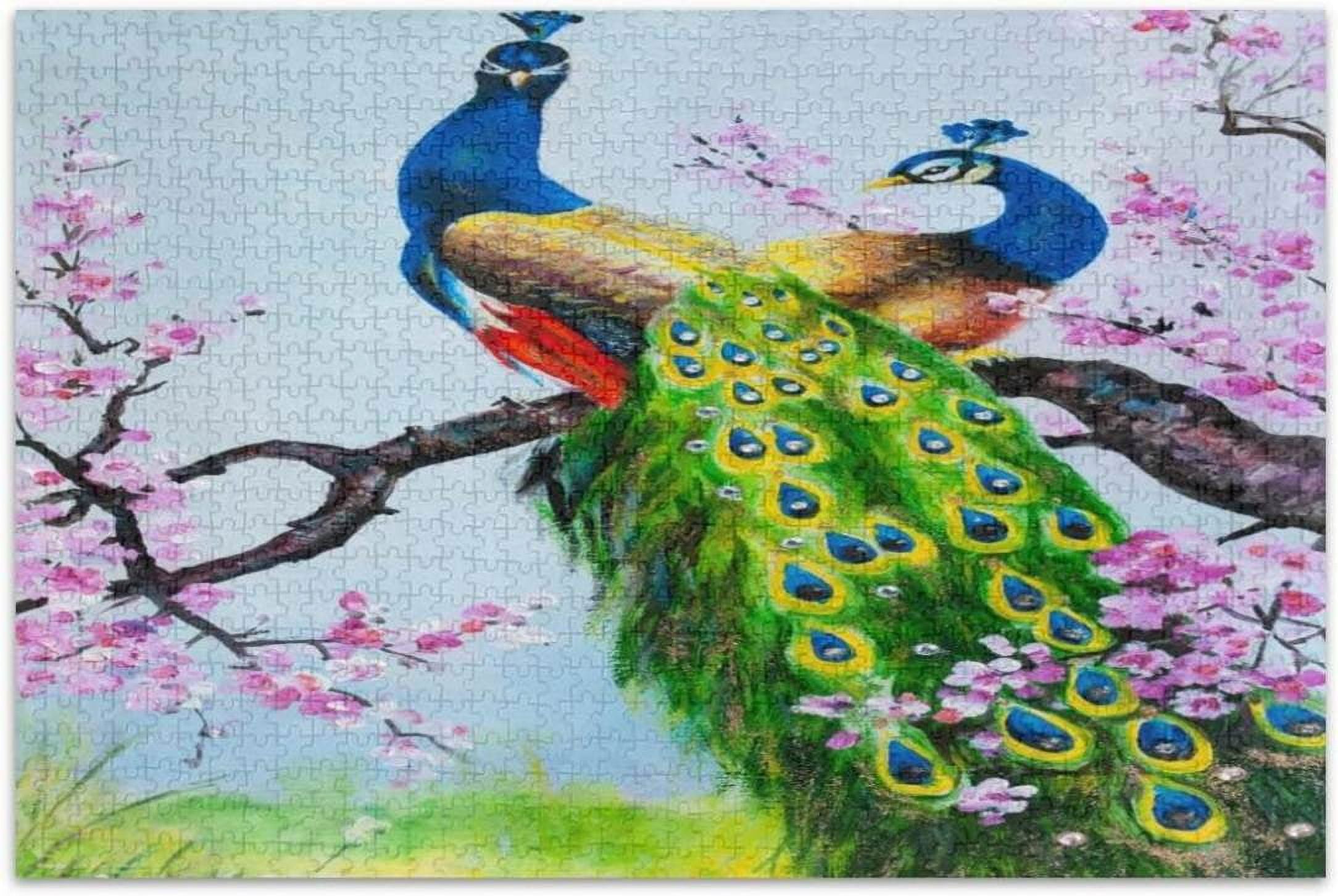 Coolnut Peacock Jigsaw Puzzles 1000 Piece for Adults Large Puzzle Game ...