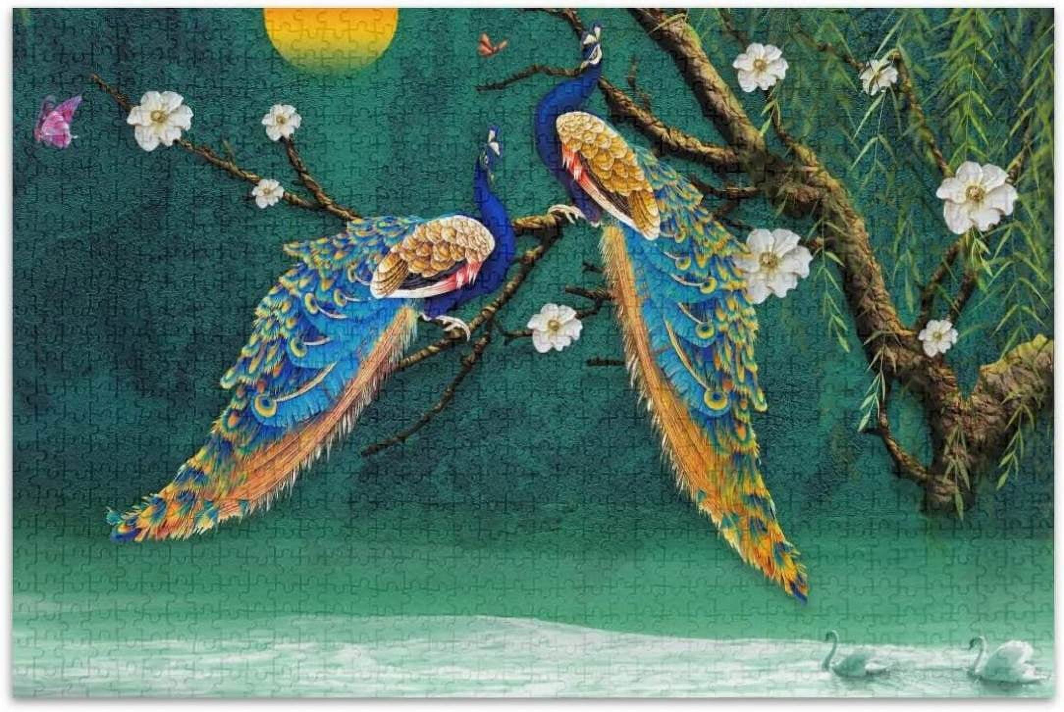 Coolnut Peacock Jigsaw Puzzles 1000 Piece for Adults Large Puzzle Game ...