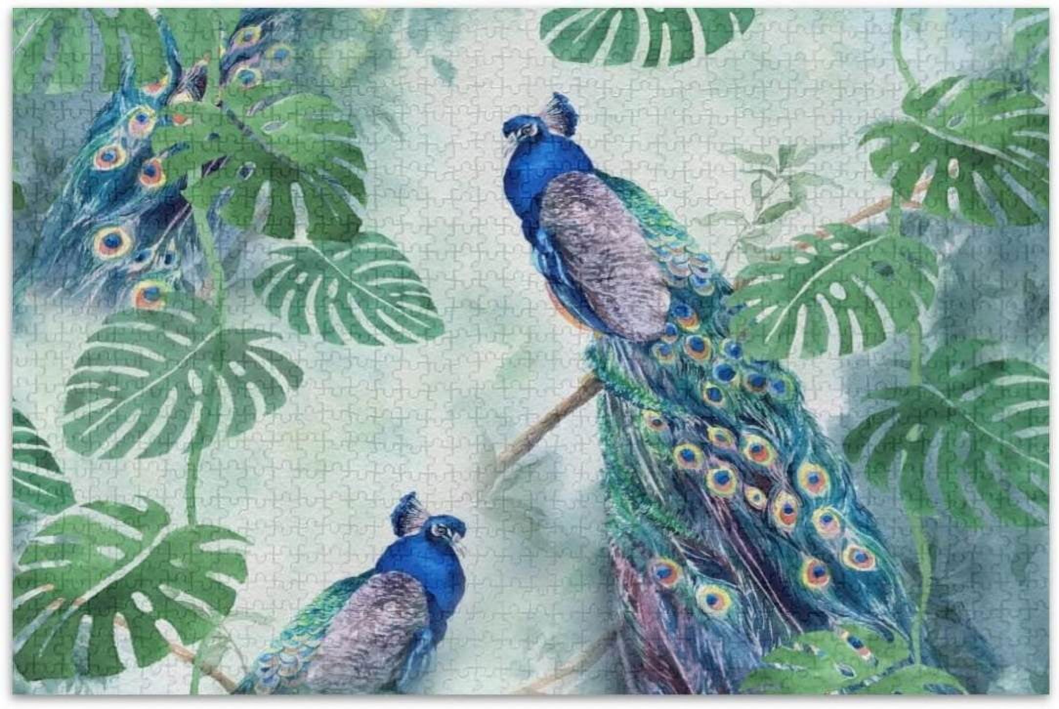 Coolnut Peacock Jigsaw Puzzles 1000 Piece for Adults Large Puzzle Game ...