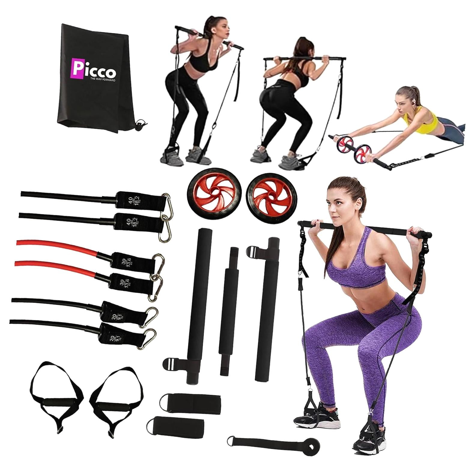 Coolnut Pilates with Resistance Loops, Exercise for Squats, Glutes ...