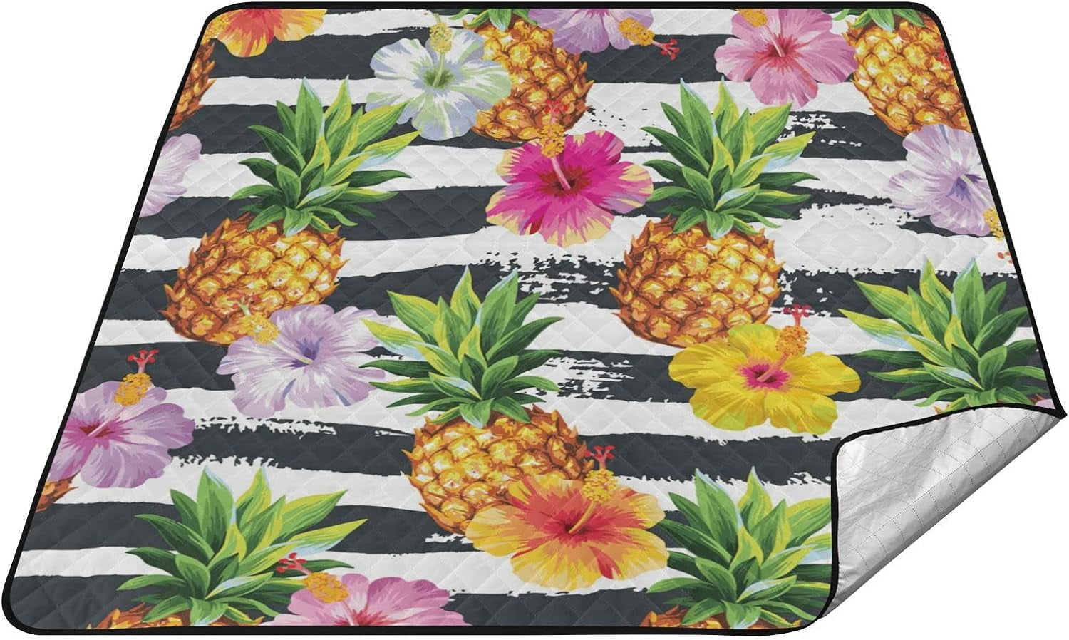 Coolnut Pineapple Large Picnic & Outdoor Beach Blanket, Waterproof ...