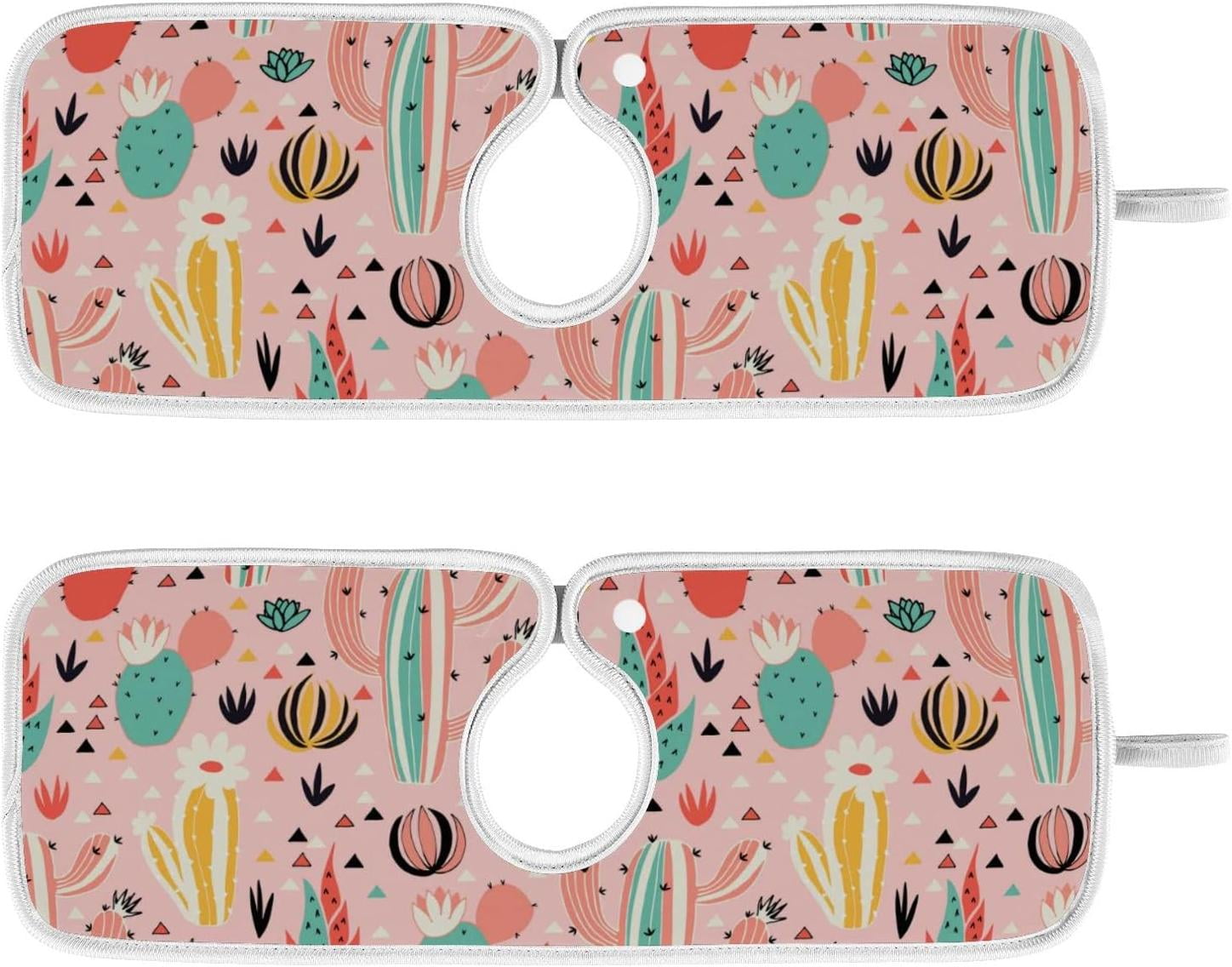 Coolnut Pink Cactus Colorful Sink Splash Guard for Faucet 2 Packs ...