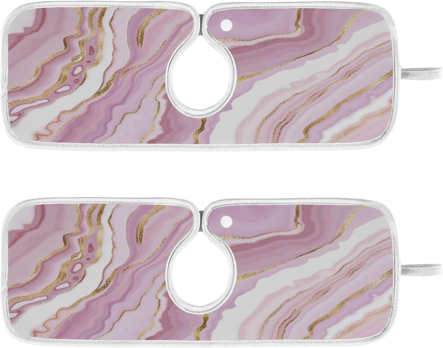 Coolnut Pink Color Fluid Sink Splash Guard for Faucet 2 Packs Faucet ...