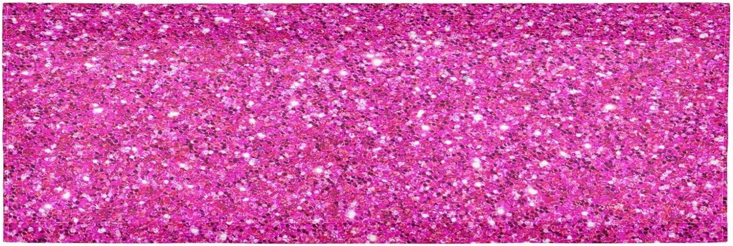 Coolnut Pink Glitter Texture Valance Curtains for Kitchen or Bathroom ...