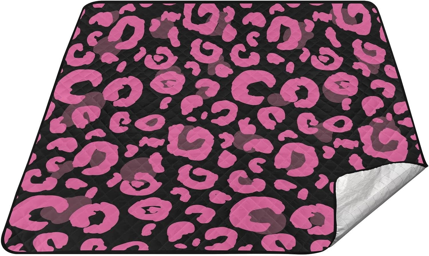 Coolnut Pink Leopard Large Picnic & Outdoor Beach Blanket, Waterproof ...