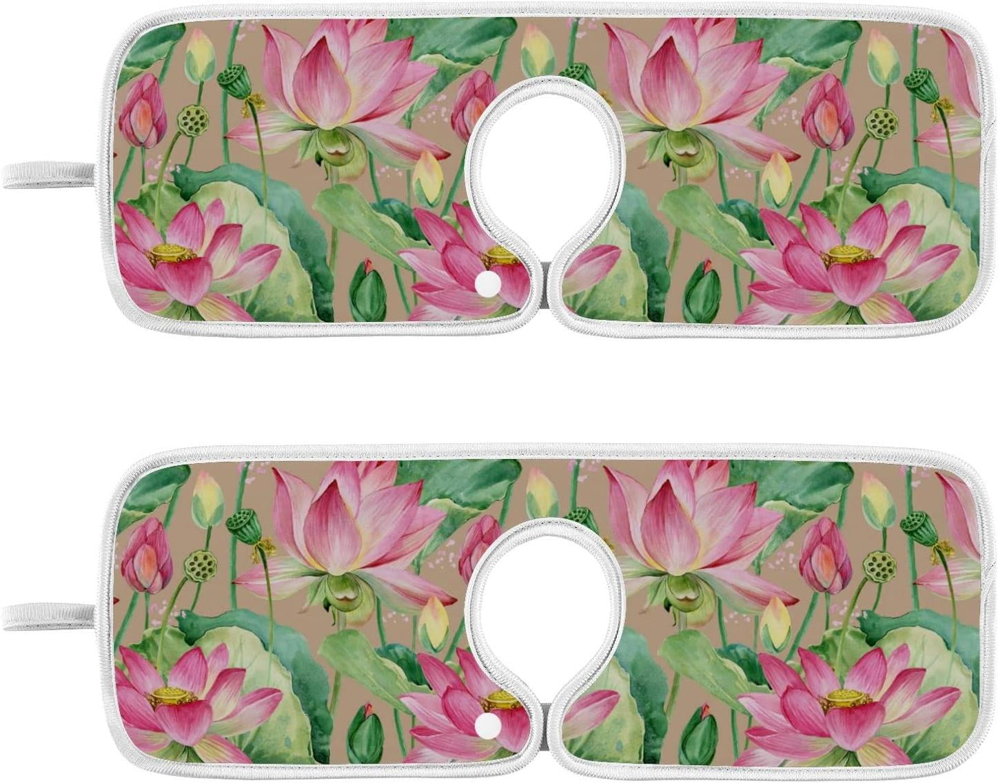 Coolnut Pink Lotus Bud Sink Splash Guard for Faucet 2 Packs Faucet ...