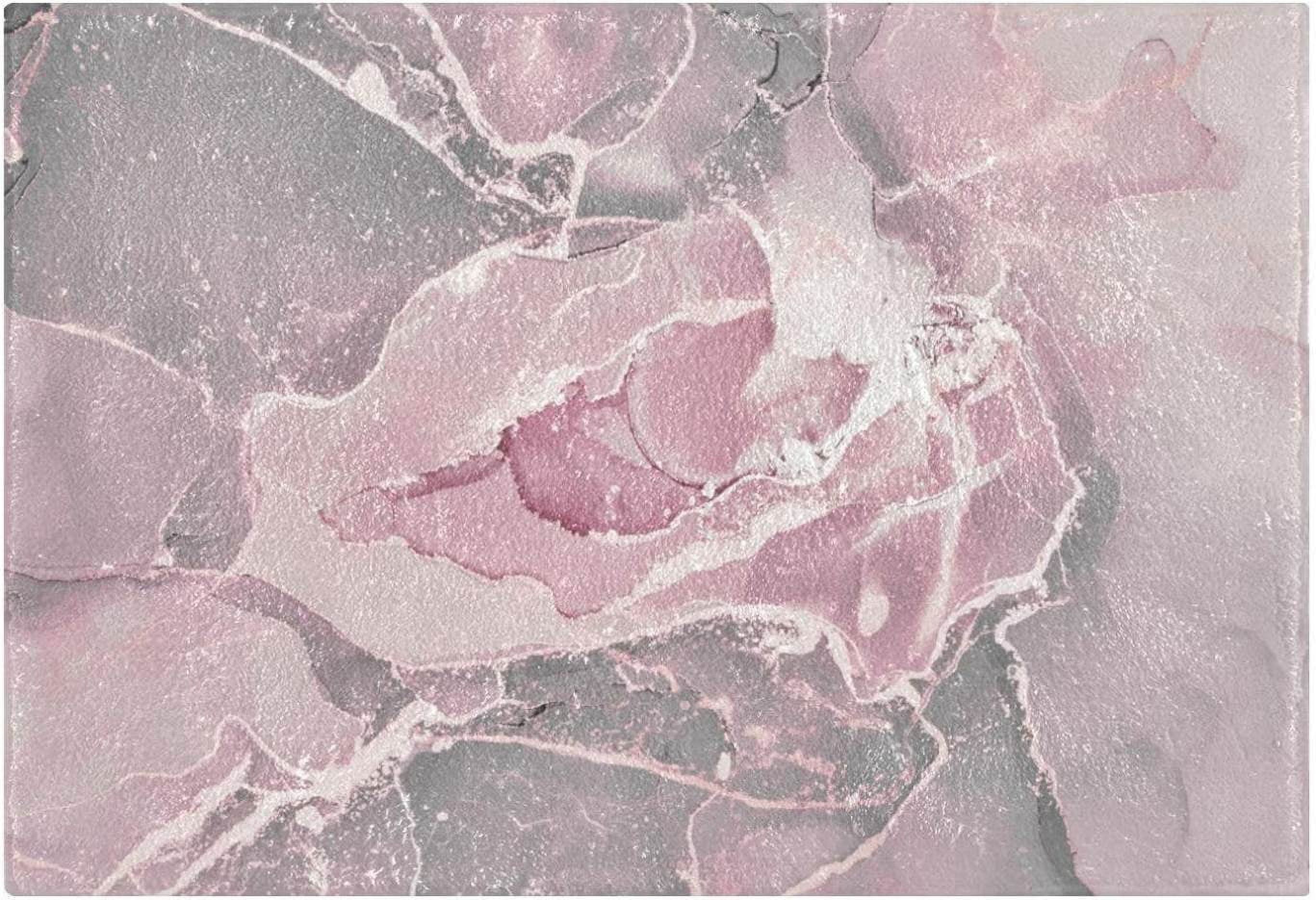 Coolnut Pink Marble Texture Anti-Slip Ultra Absorbent Durable Bath Rug ...