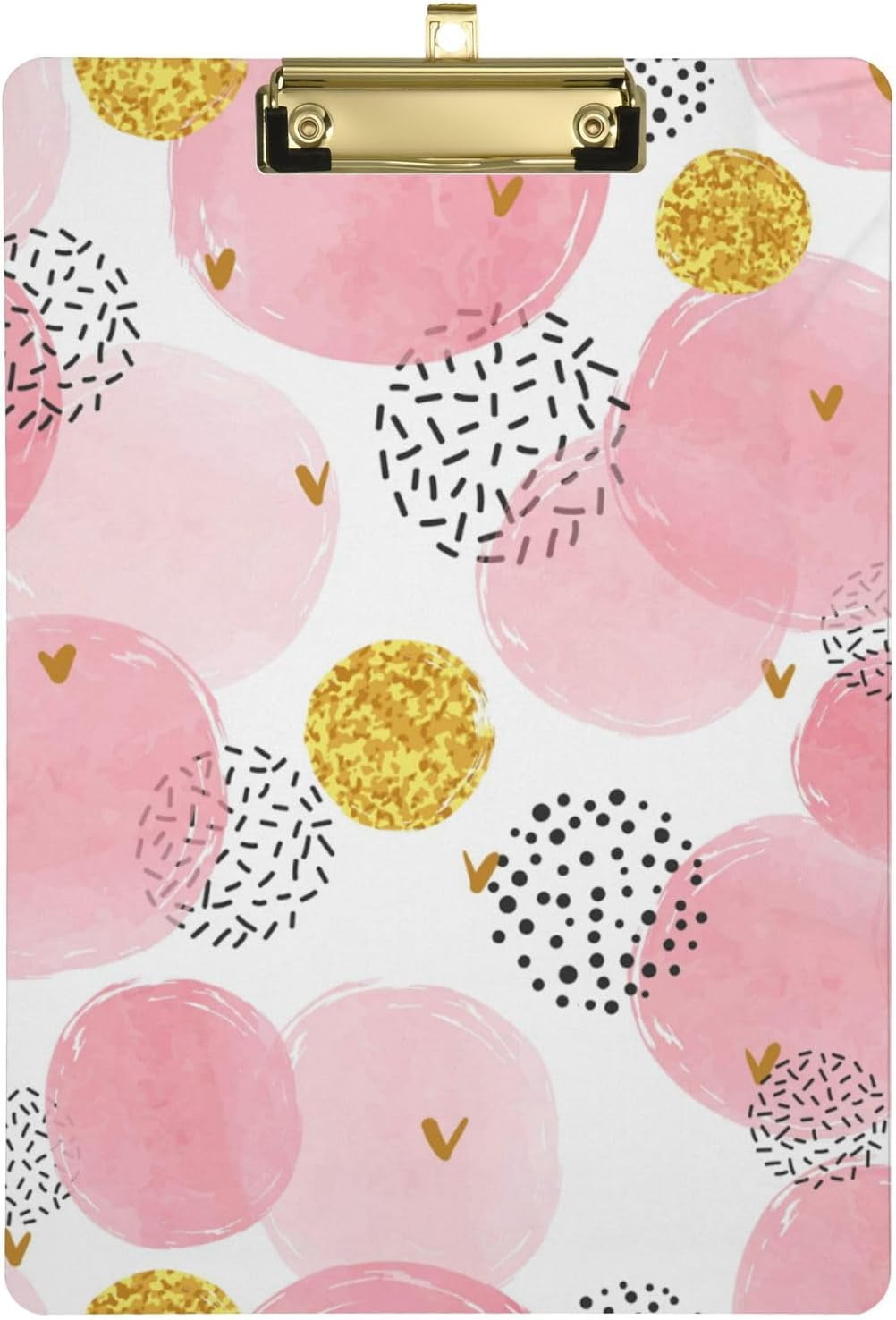 Coolnut Pink Polka Dots Clipboard, Acrylic Standard A4 Letter Size Clip ...