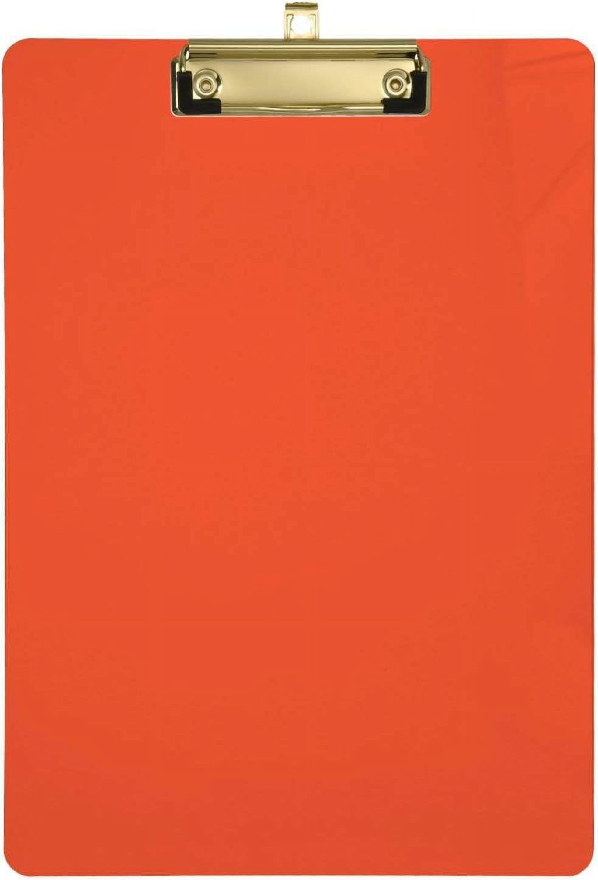 Coolnut Plain Orange Solid Color Clipboard, Acrylic Standard A4 Letter ...