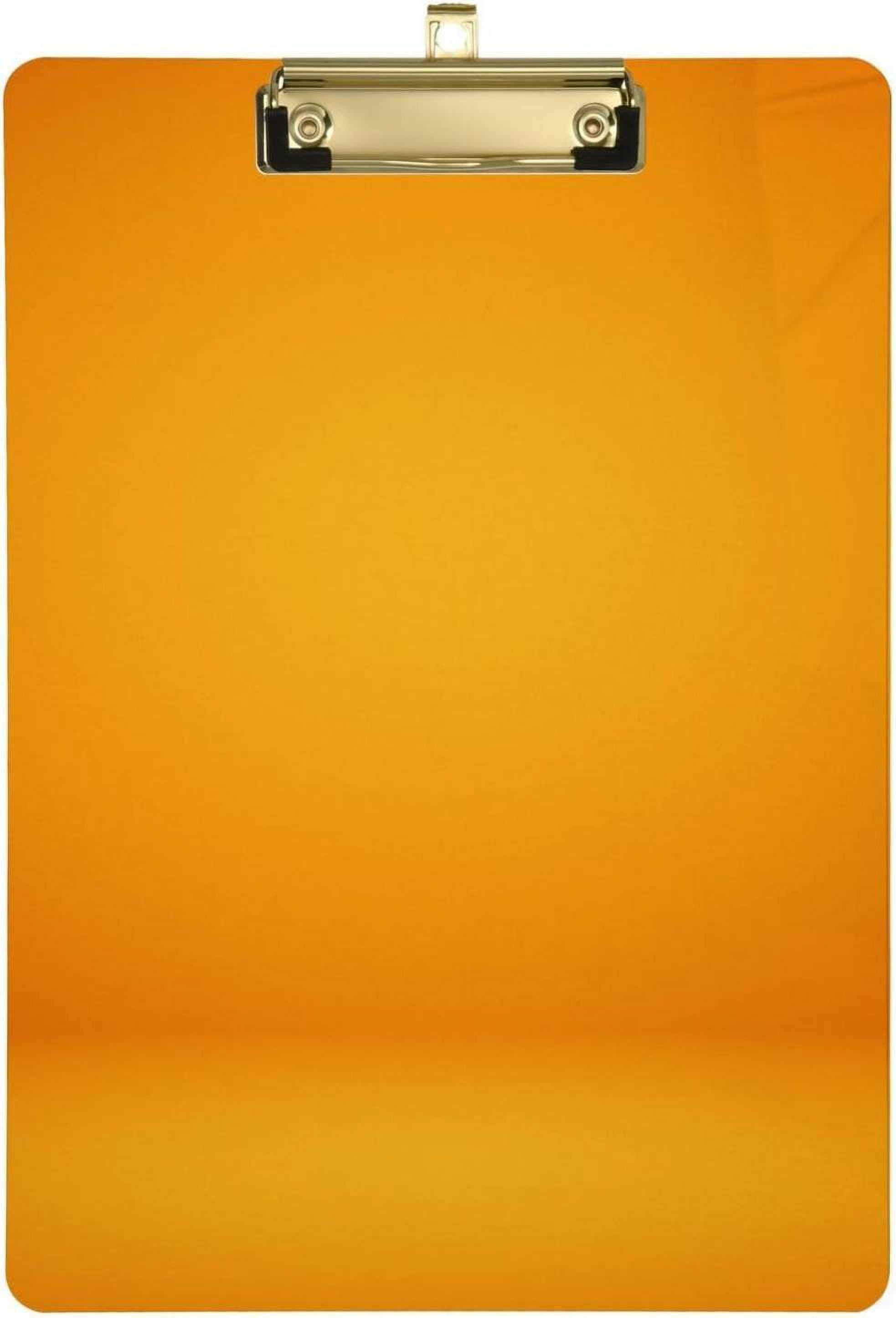 Coolnut Plain Orange Solid Color Clipboard, Acrylic Standard A4 Letter ...