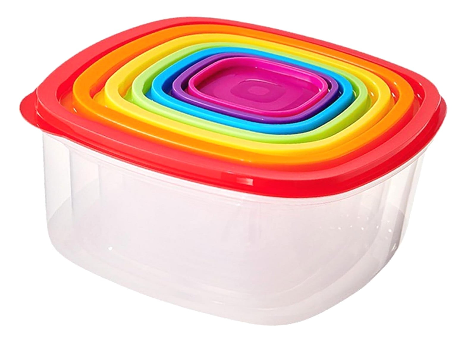 Coolnut Plastic Multicolor Salad Bowl Set, Microwave Safe, for Baking ...
