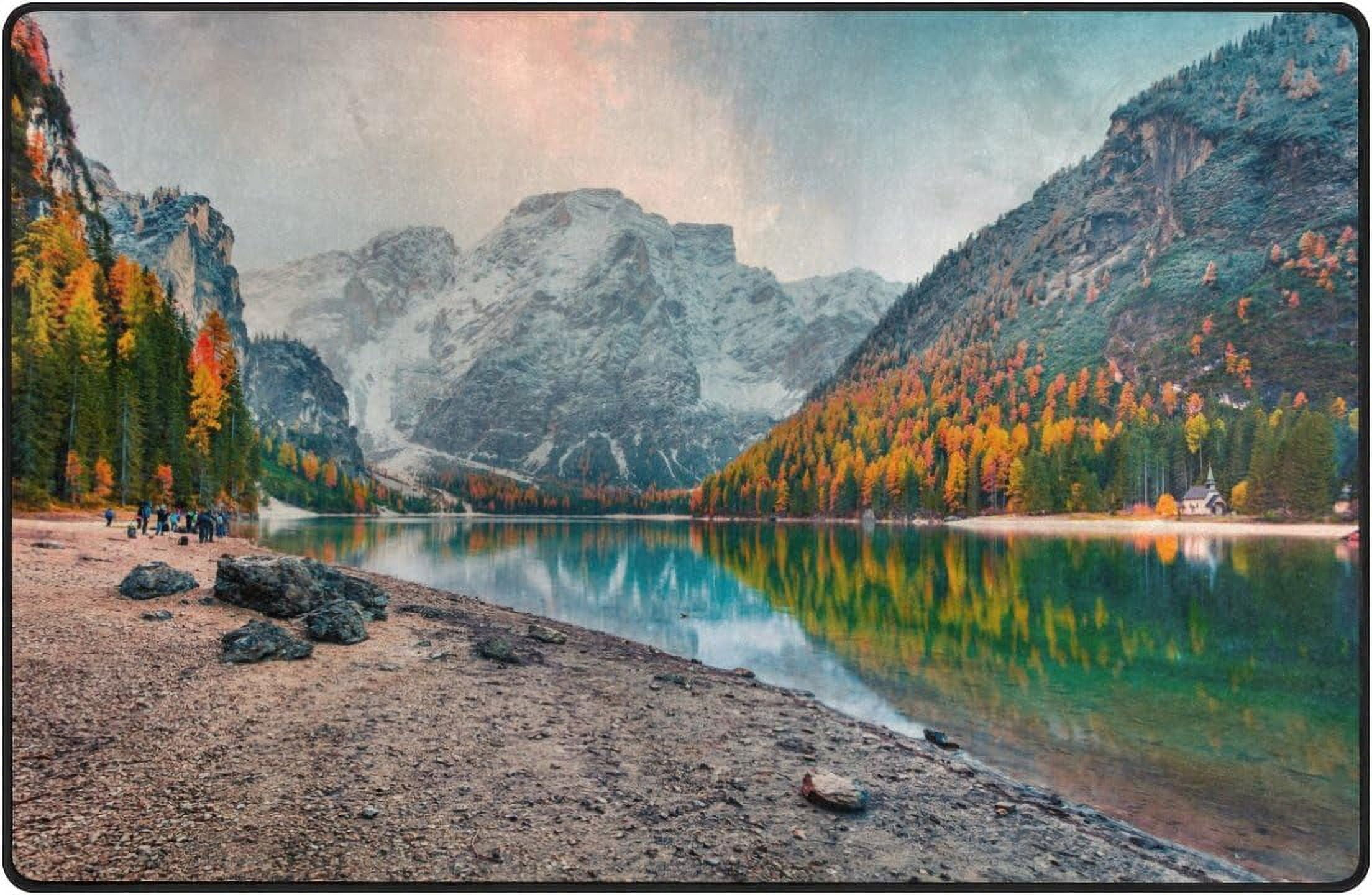 Coolnut Popular Attraction Of Braies Lake Area Rug Pad - 31 x 20 inch ...