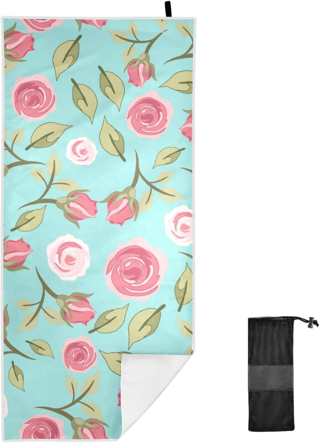 Coolnut Pretty Flower Beach Towel, Fast Drying Extra Large Sand Free ...