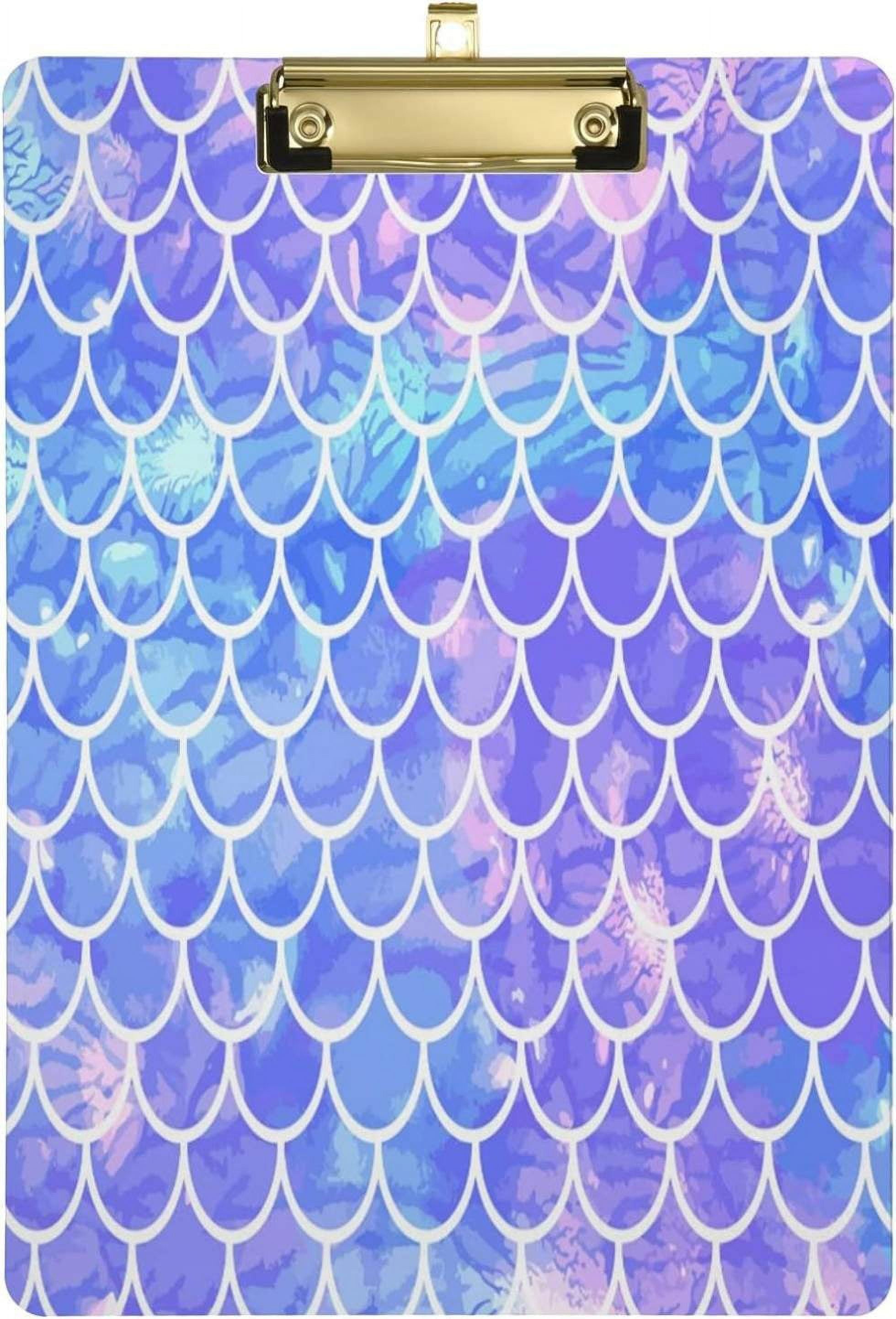 Coolnut Pretty Mermaid Scales 12.5"x9" Clipboard, Acrylic Fashion ...