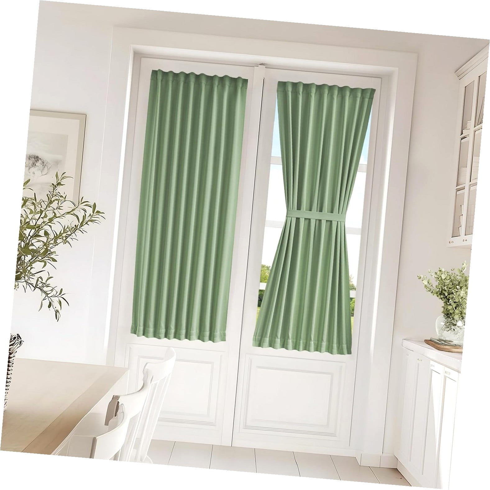 Coolnut Privacy French Door Curtain Thermal Insulated Door Curtains ...