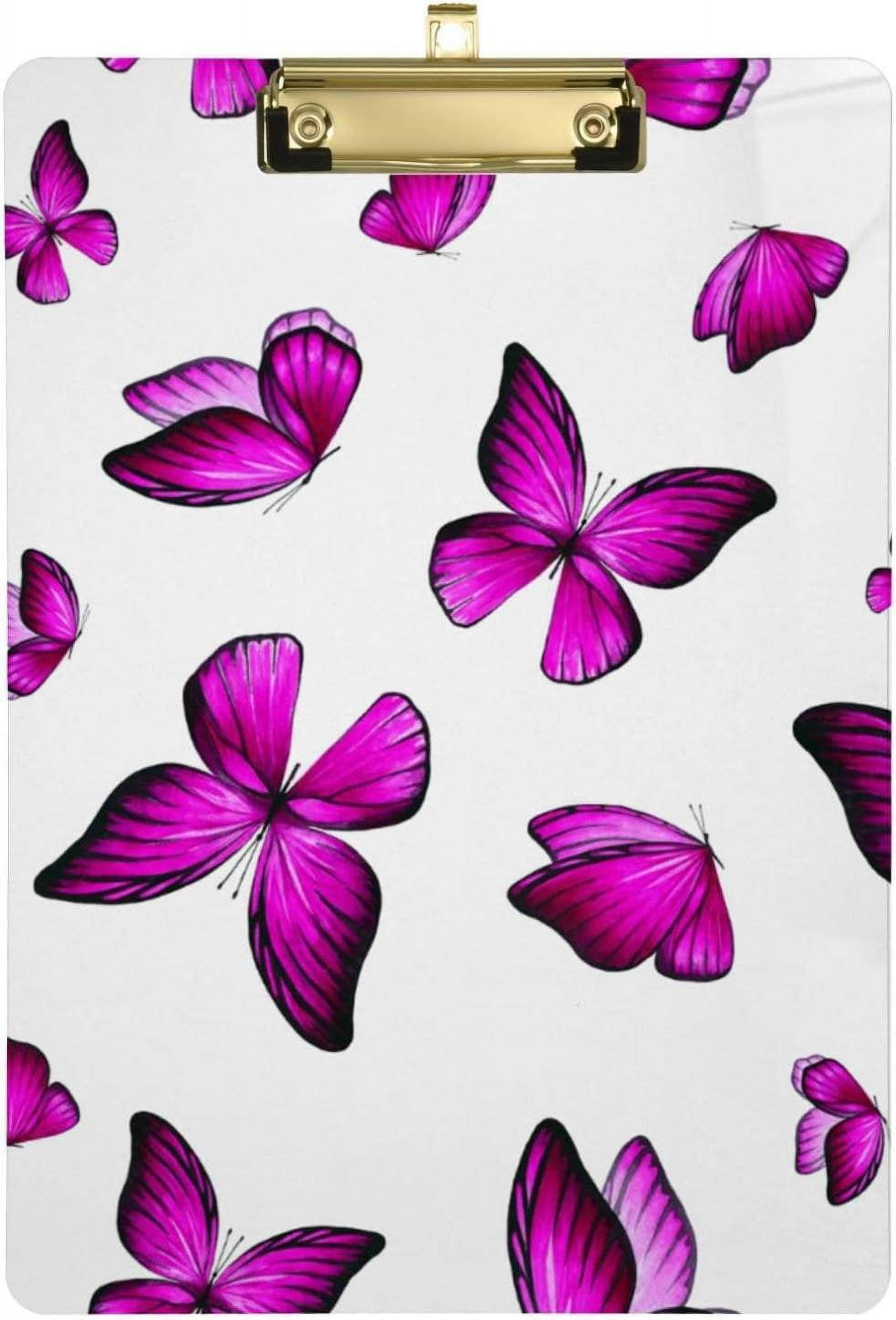 Coolnut Purple Butterfly Clipboard, Acrylic Standard A4 Letter Size ...