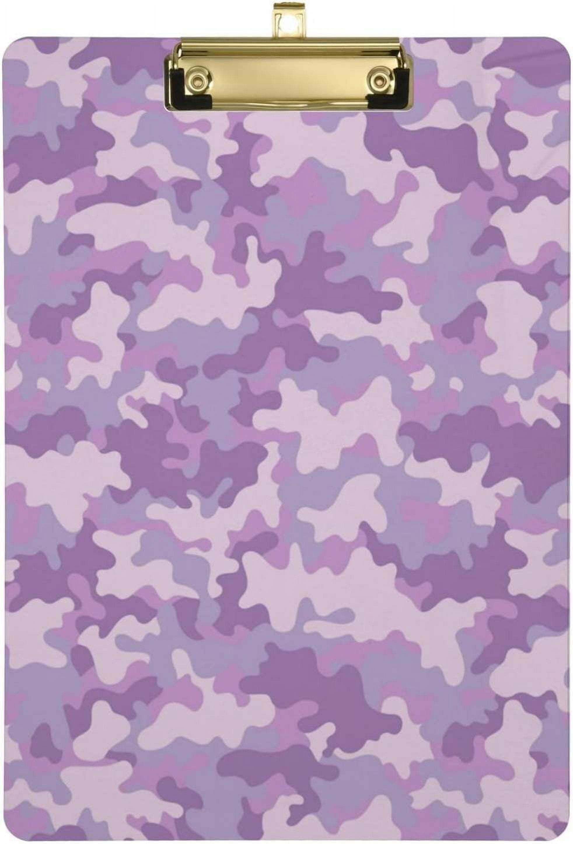 Coolnut Purple Camouflage Clipboard, Acrylic Standard A4 Letter Size ...