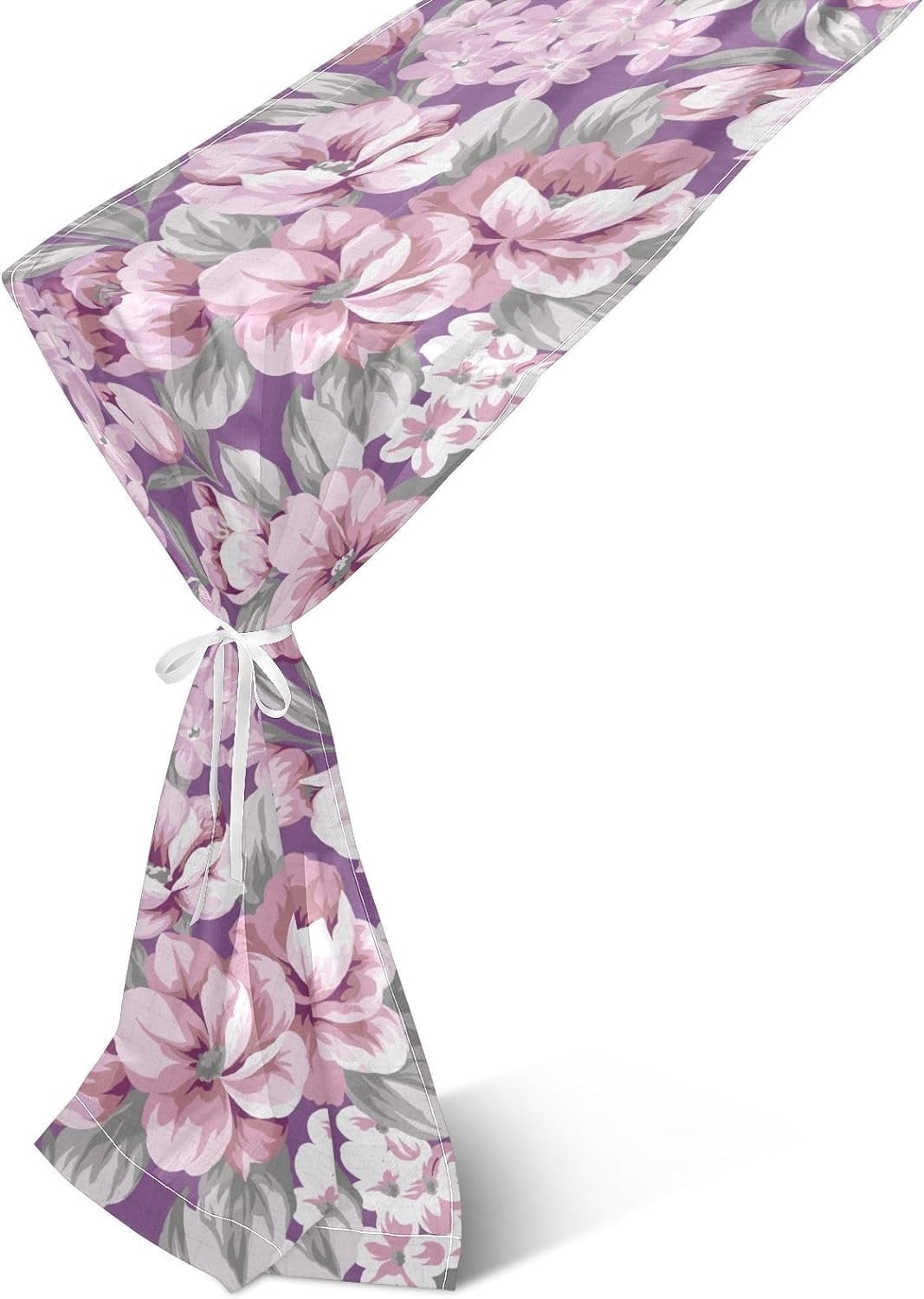 Coolnut Purple Elegant Flower Gauze Table Runner, 18x108in Towel for ...