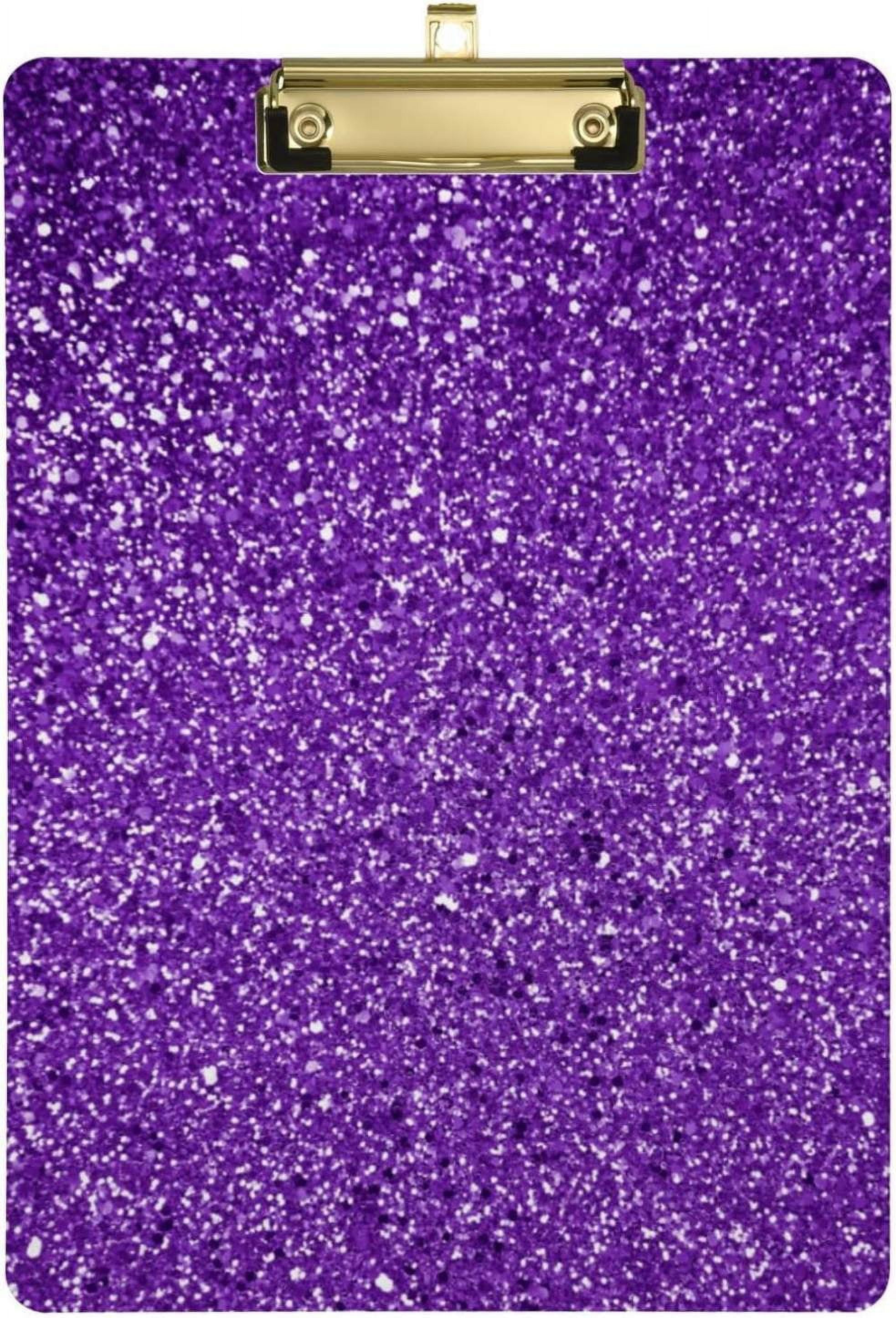 Coolnut Purple Glitter Texture Clipboard, Acrylic Standard A4 Letter ...