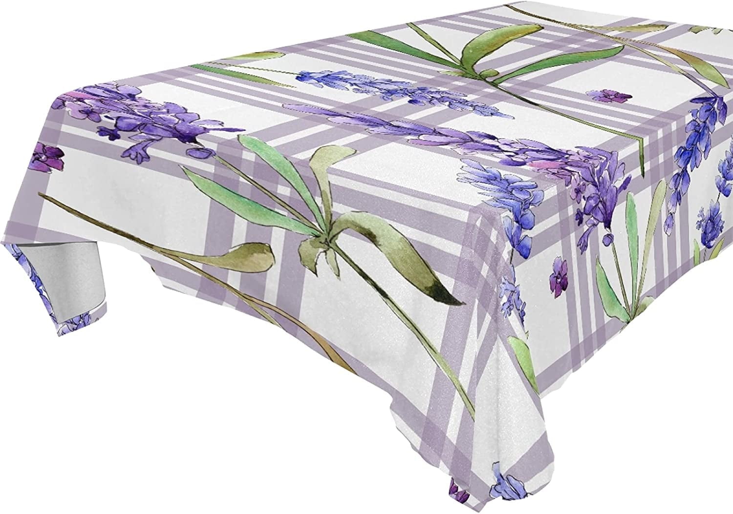 Coolnut Purple Lavender Floral Rectangle Tablecloth 60" x 60 ...