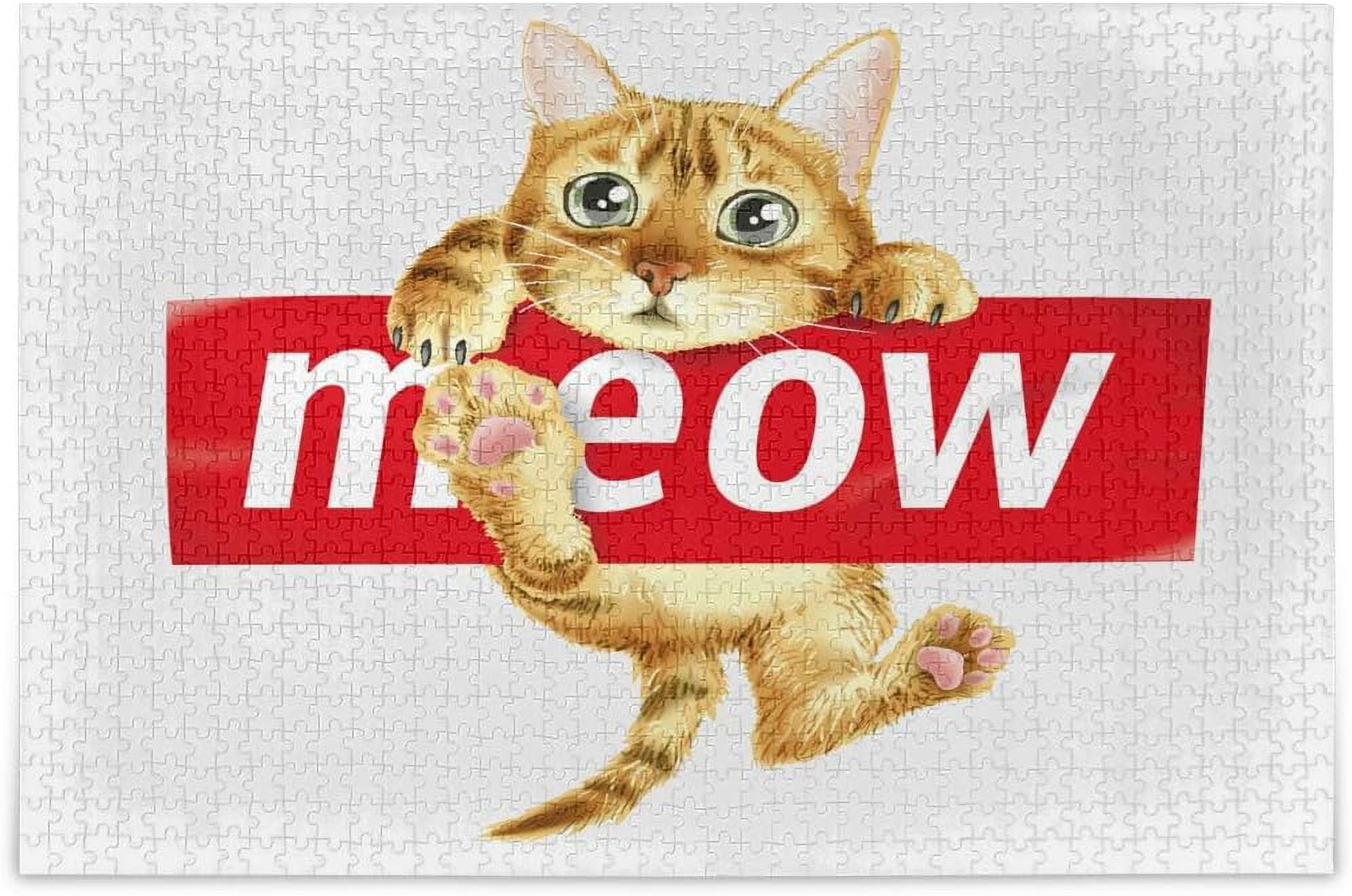 Coolnut Puzzles for Adults 1000 Piece Cute Funny Animal Cat Jigsaw ...