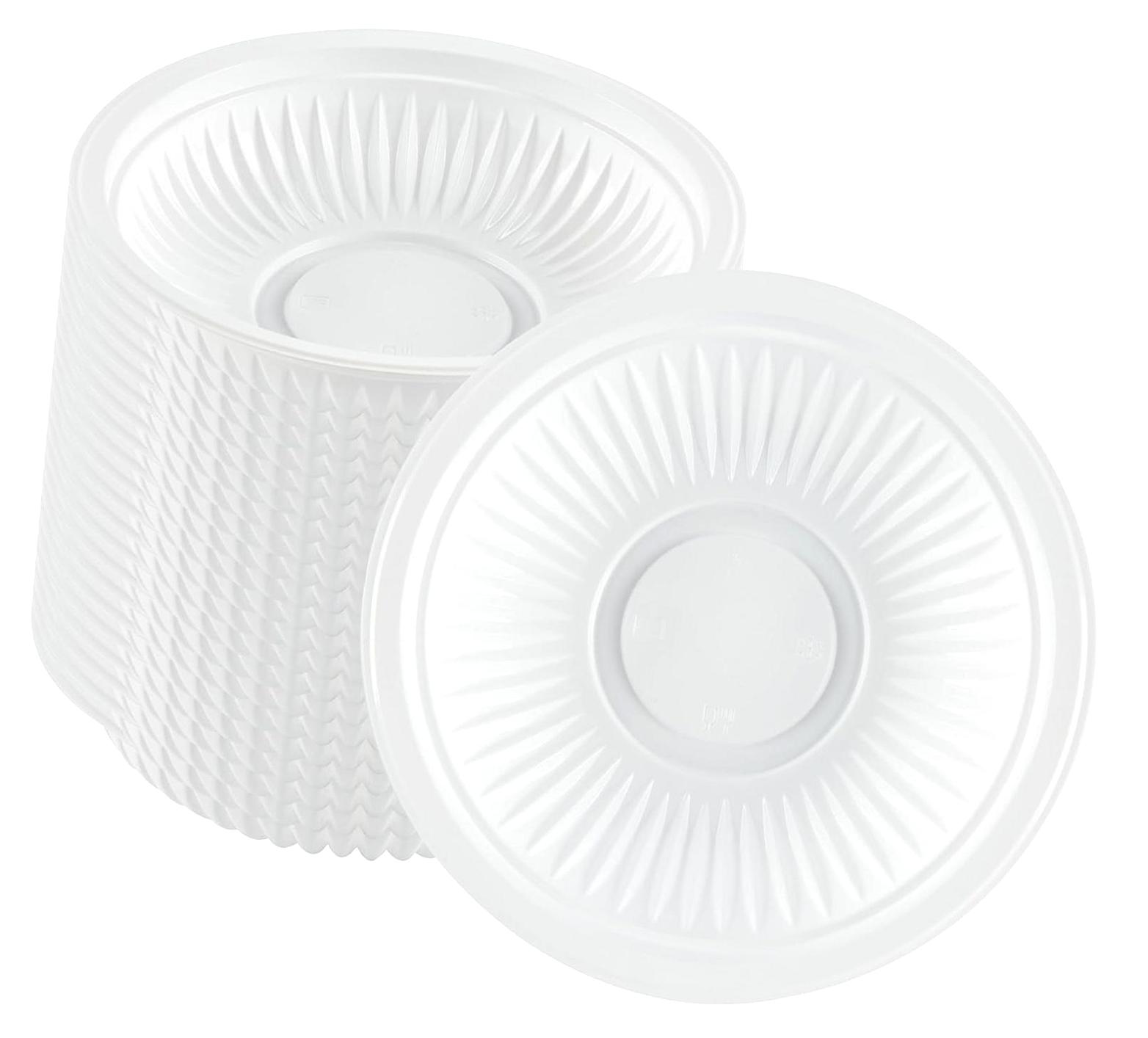 Coolnut -RW Base 34 Ounce Round Salad Bowls, 50 Count - Microwave Safe ...