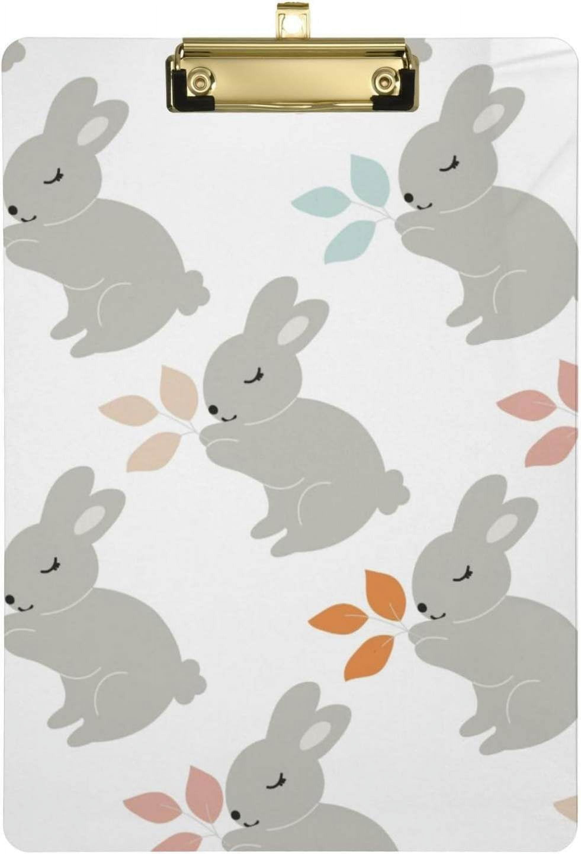 Coolnut Rabbit Clipboard, Acrylic Standard A4 Letter Size Clip Board ...