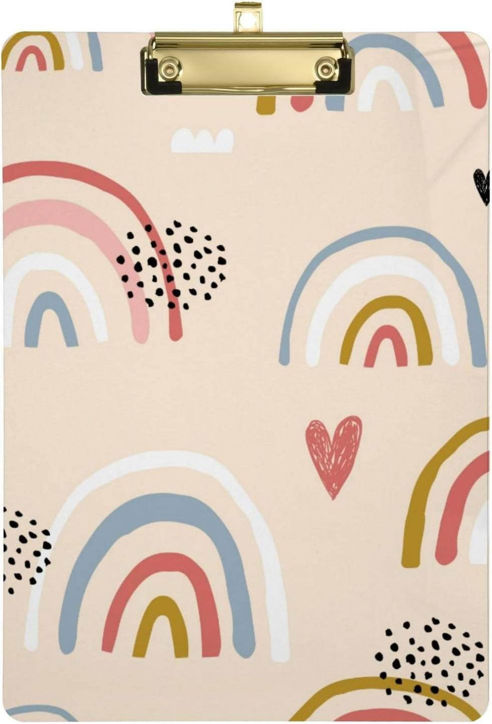 Coolnut Rainbow Clipboard, Acrylic Standard A4 Letter Size Clip Board ...