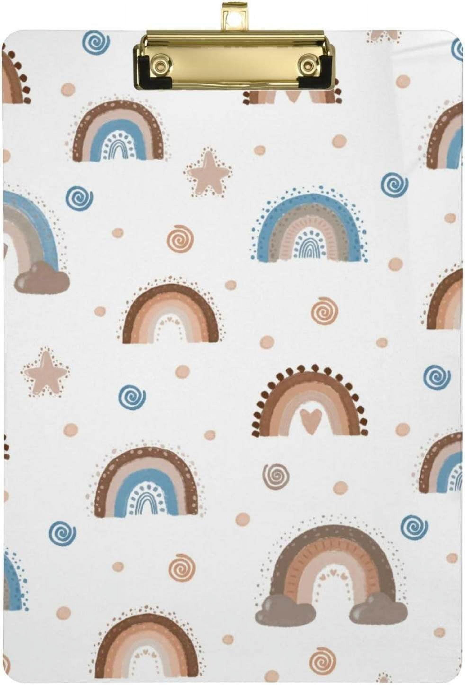 Coolnut Rainbow Clipboard, Acrylic Standard A4 Letter Size Clip Board ...