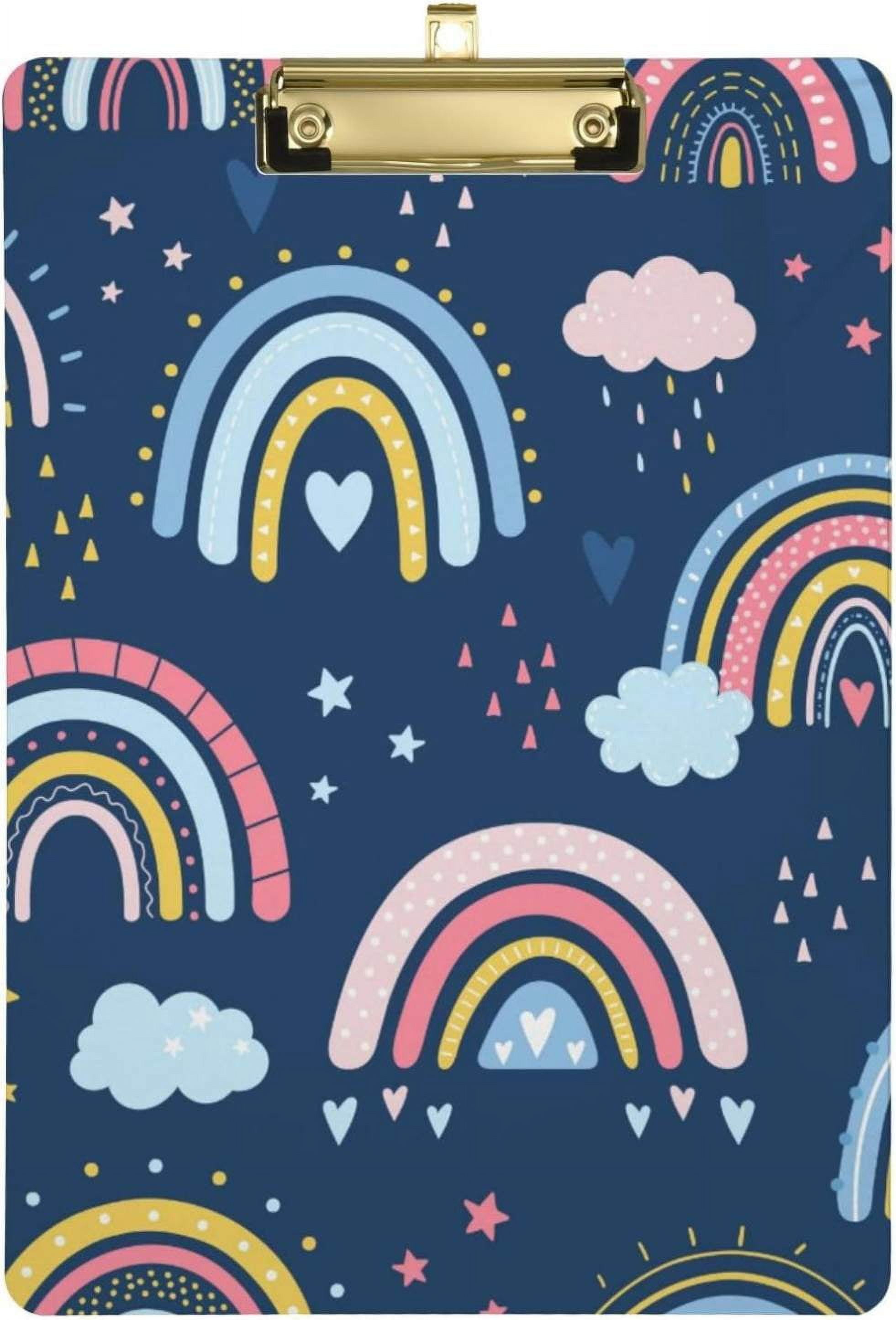 Coolnut Rainbow Clipboard, Acrylic Standard A4 Letter Size Clip Board ...