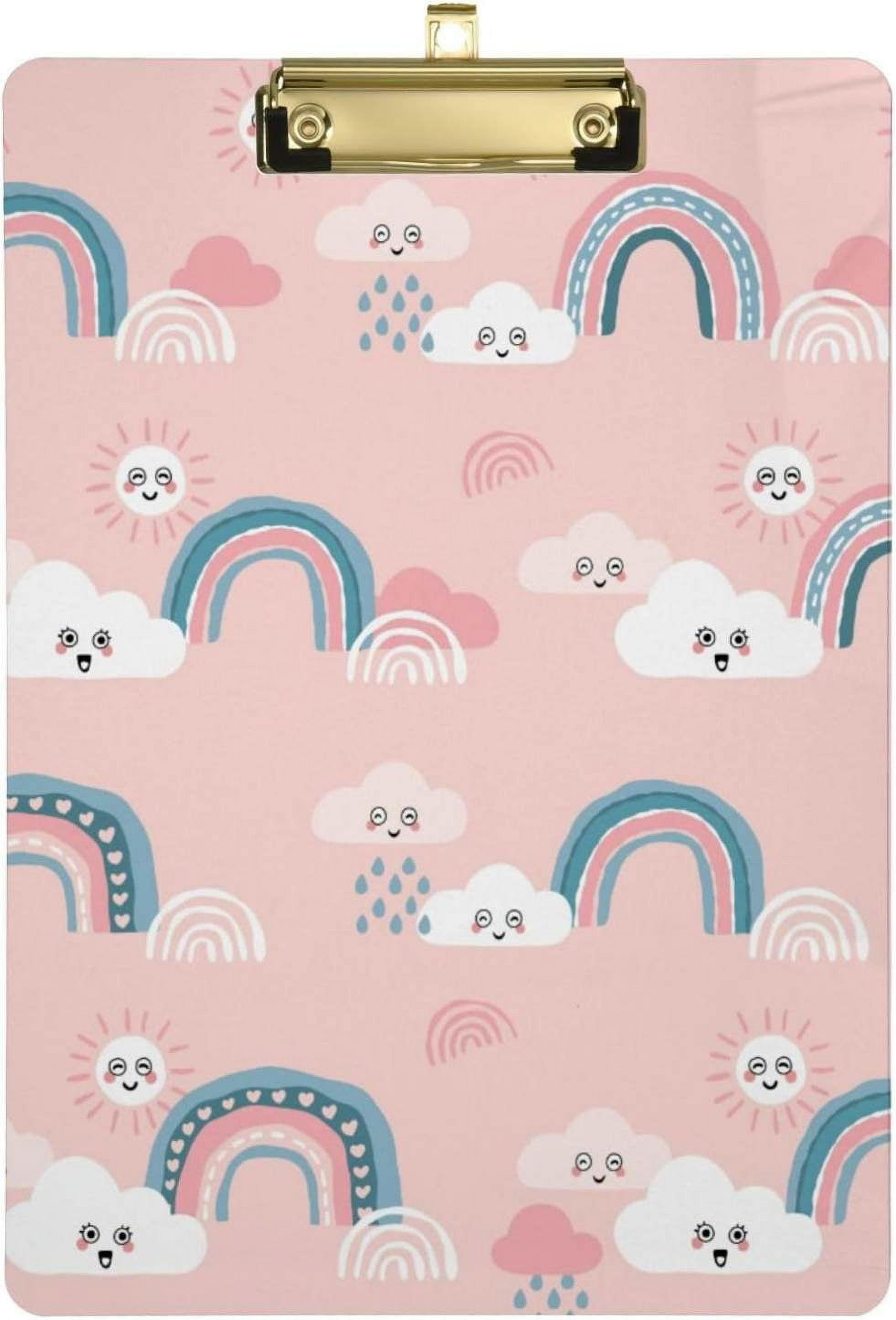 Coolnut Rainbow Clipboard, Acrylic Standard A4 Letter Size Clip Board ...