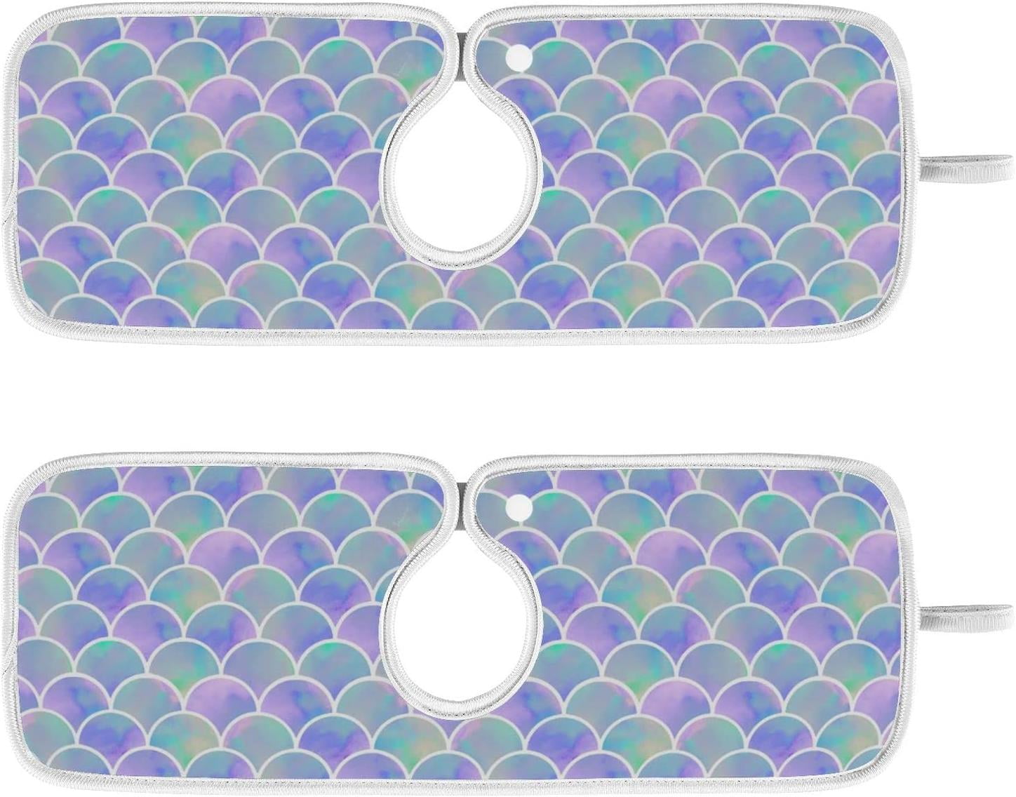 Coolnut Rainbow Scales Mermaid Sink Splash Guard for Faucet 2 Packs ...