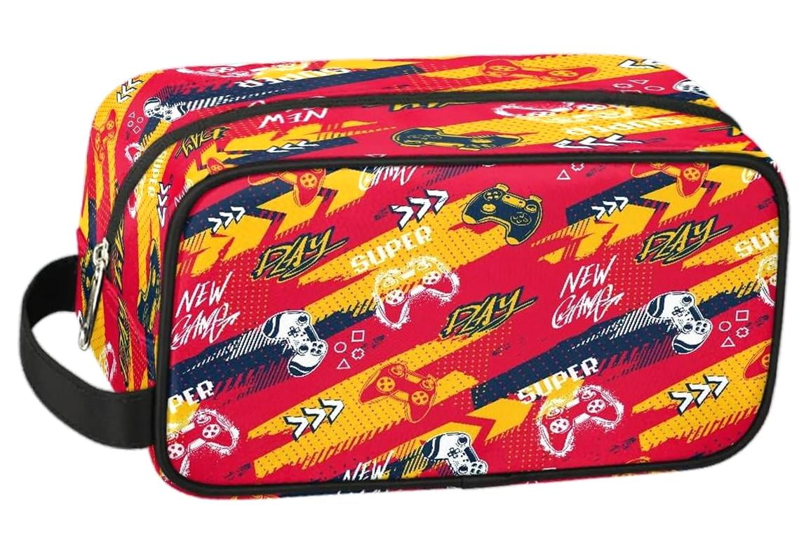 Coolnut Red Controller Travel Toiletry Bag, Hanging Dopp Kit for Teens ...