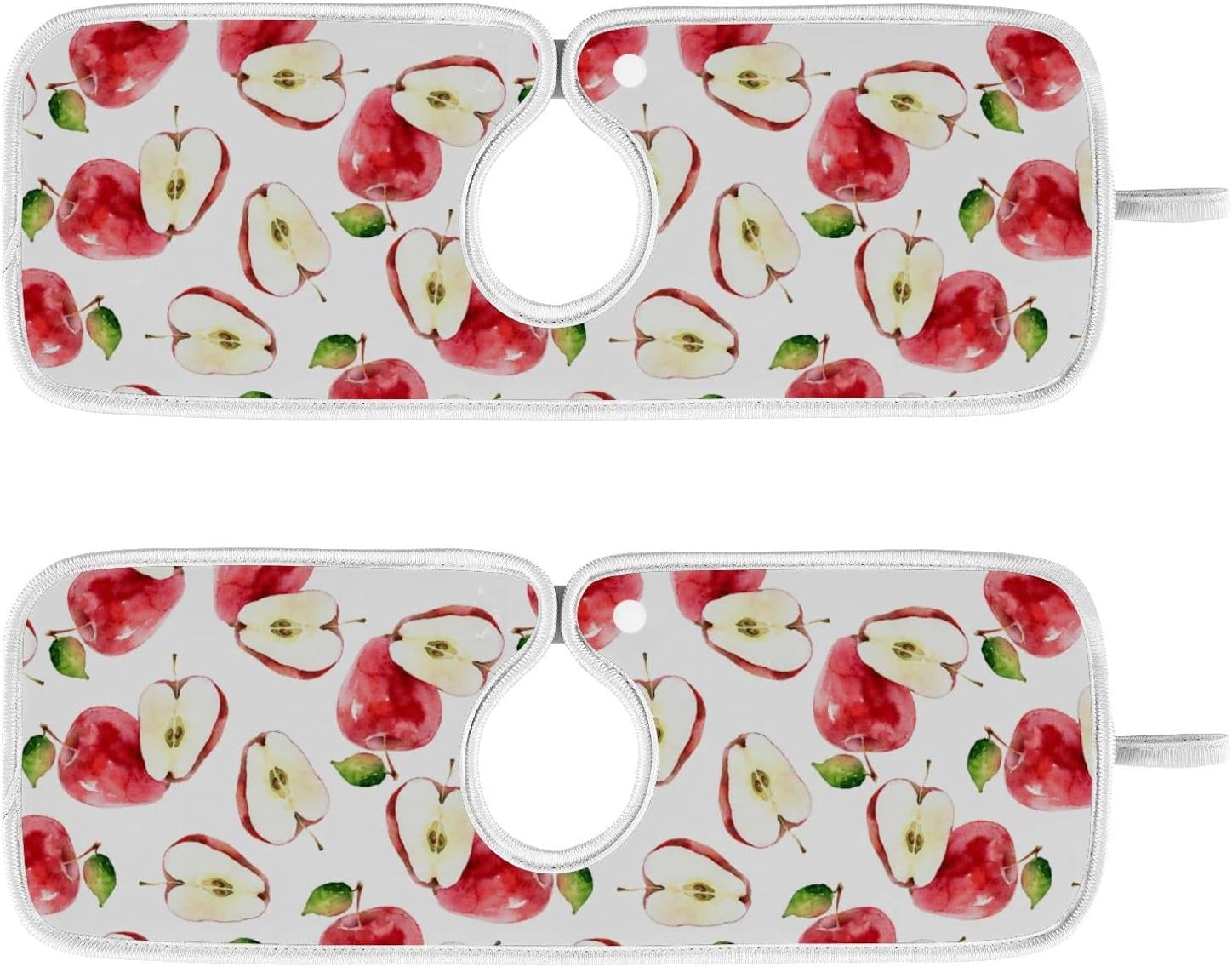 Coolnut Red Fruit Summer Sink Splash Guard for Faucet 2 Packs Faucet ...