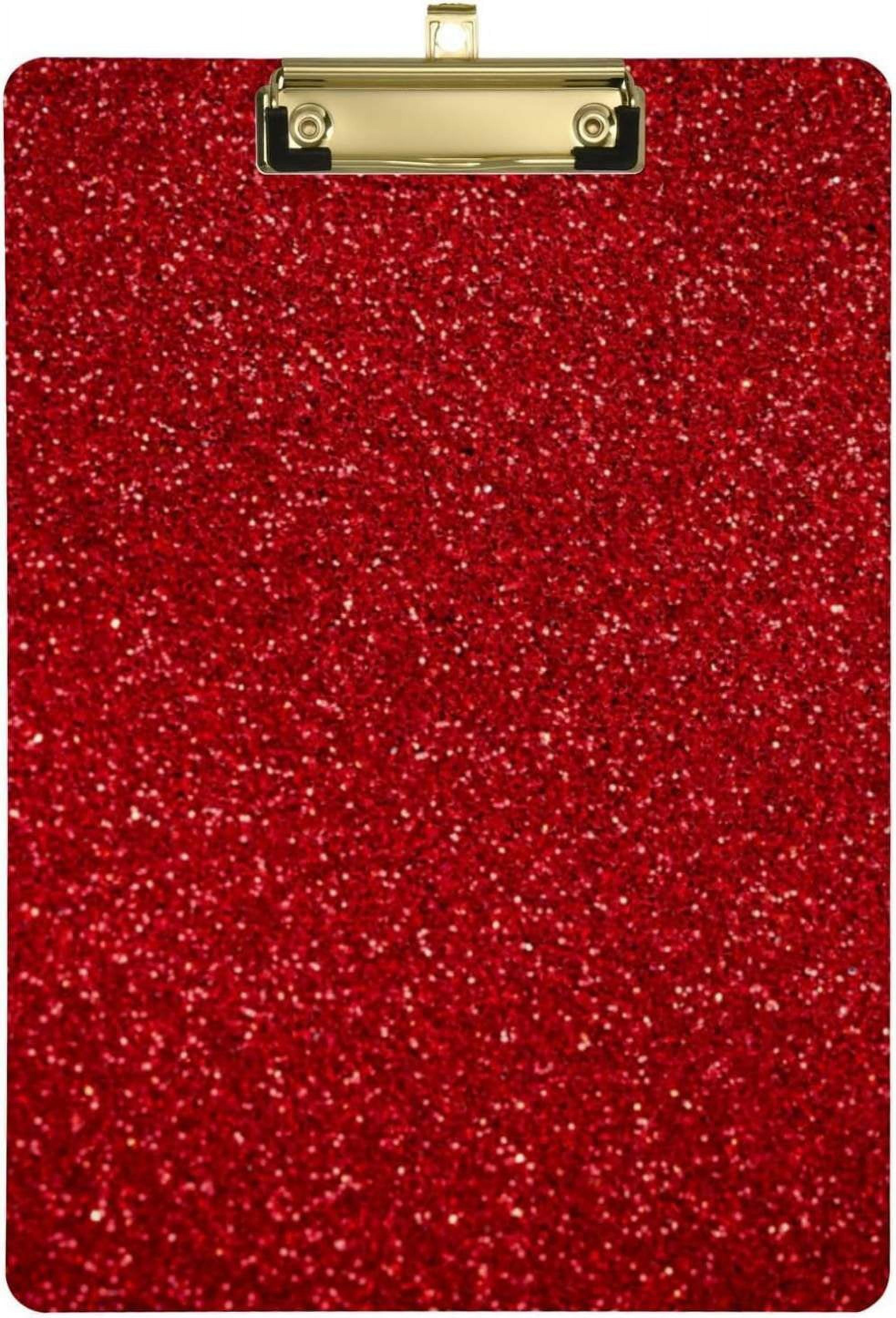 Coolnut Red Glitter Texture Clipboard, Acrylic Standard A4 Letter Size ...