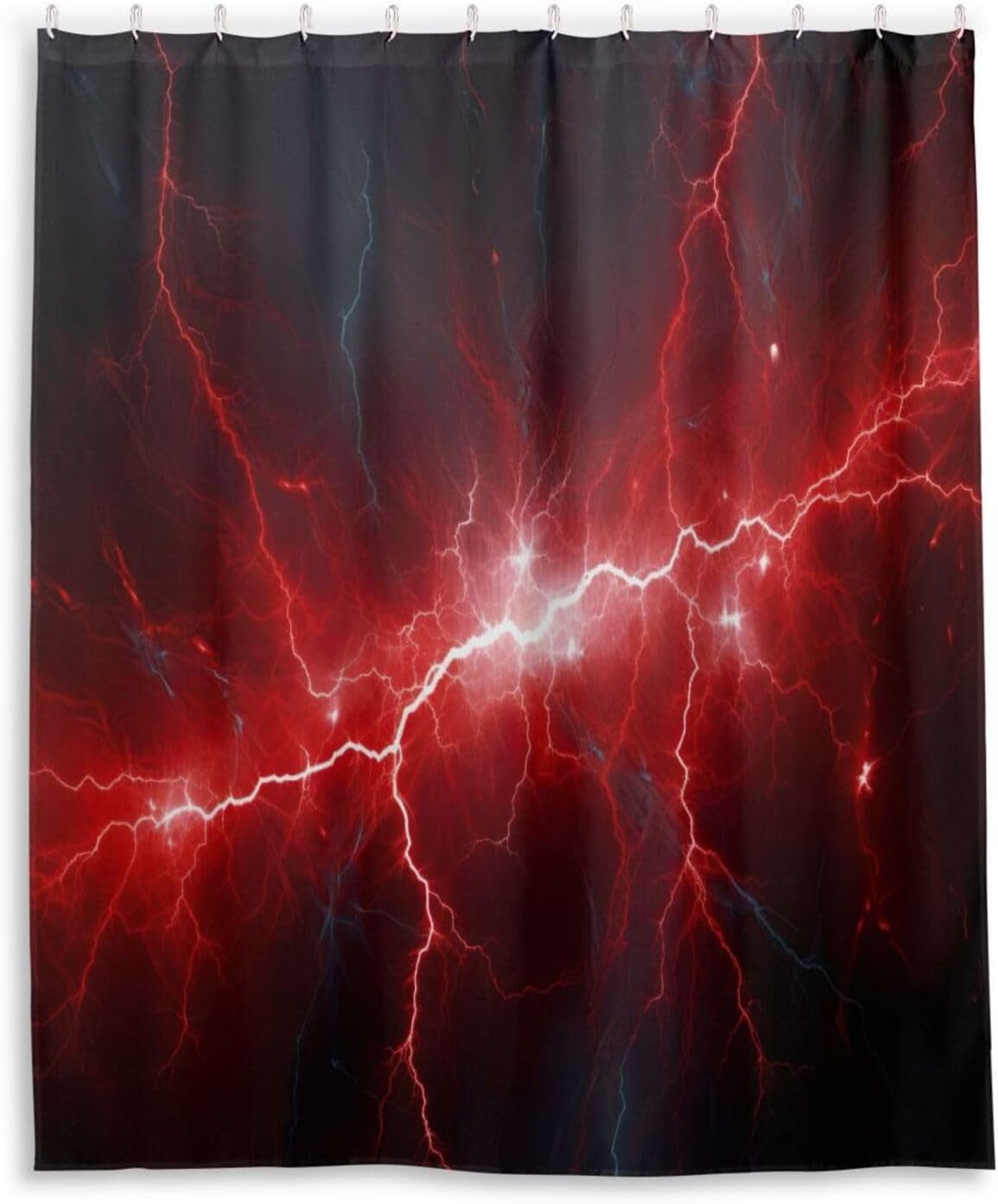 Coolnut Red Lightning Shower Curtain for Bathroom, Bath Bathroom ...