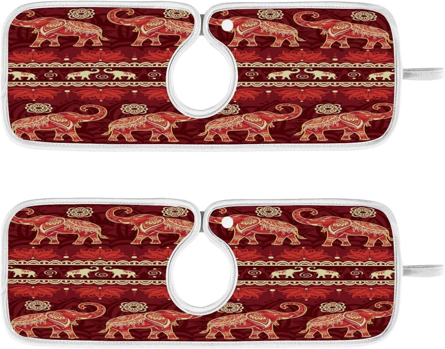 Coolnut Red Mandala Elephants Sink Splash Guard for Faucet 2 Packs ...