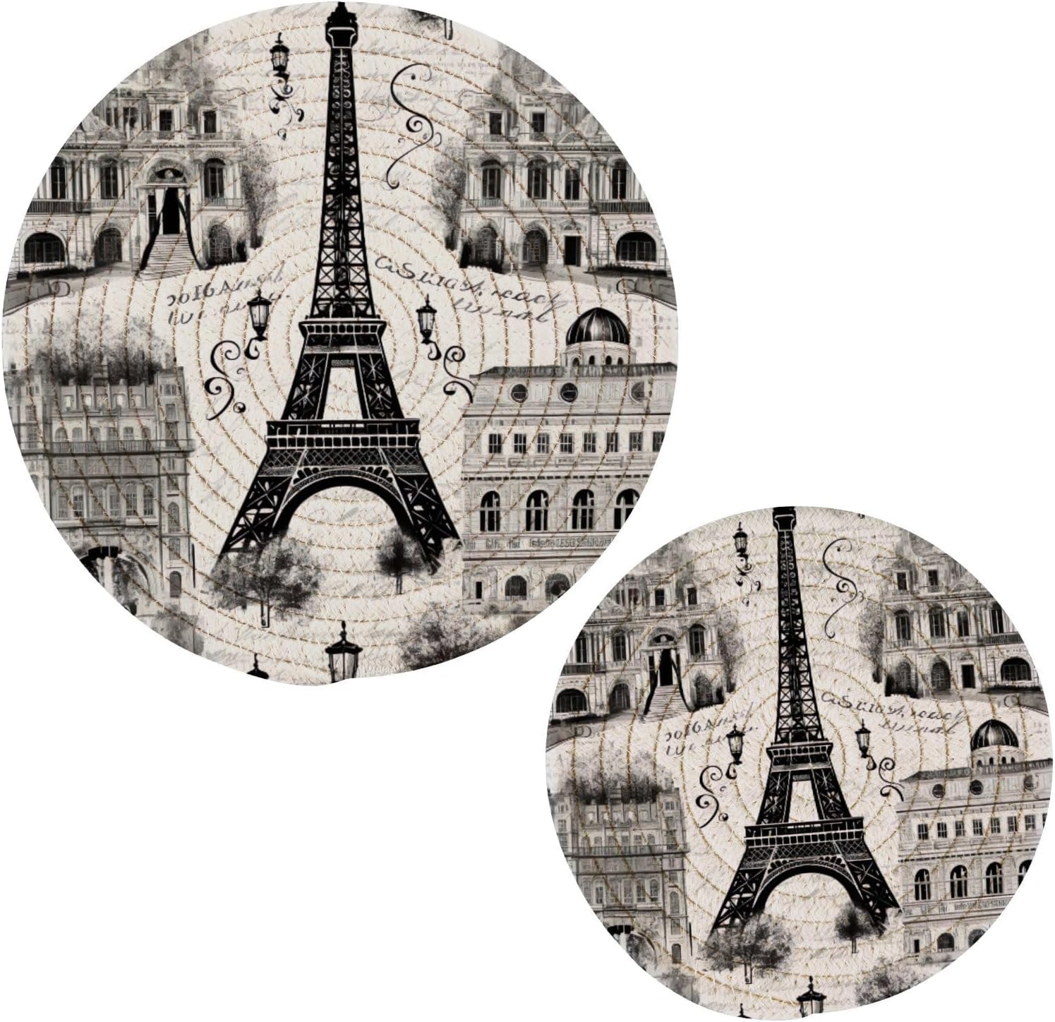 Coolnut Retro Eiffel Tower Trivets Pot Holders Set of 2 Potholders for ...