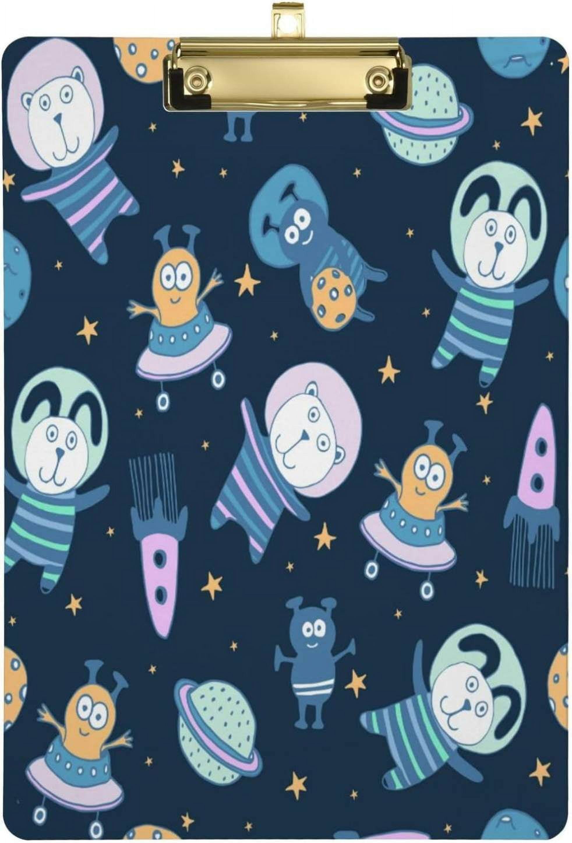 Coolnut Rocket Acrylic Clipboard with Low Profile Silver Metal Clip ...