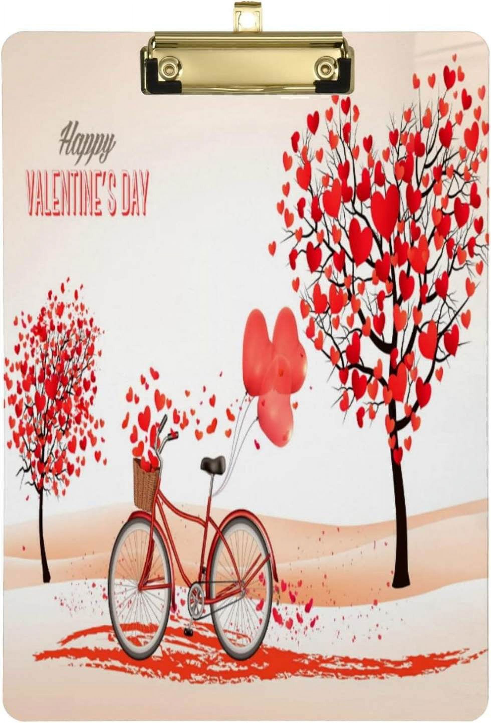 Coolnut Romantic Love Tree and Bicycle 12.5"x9" Clipboard, Acrylic ...