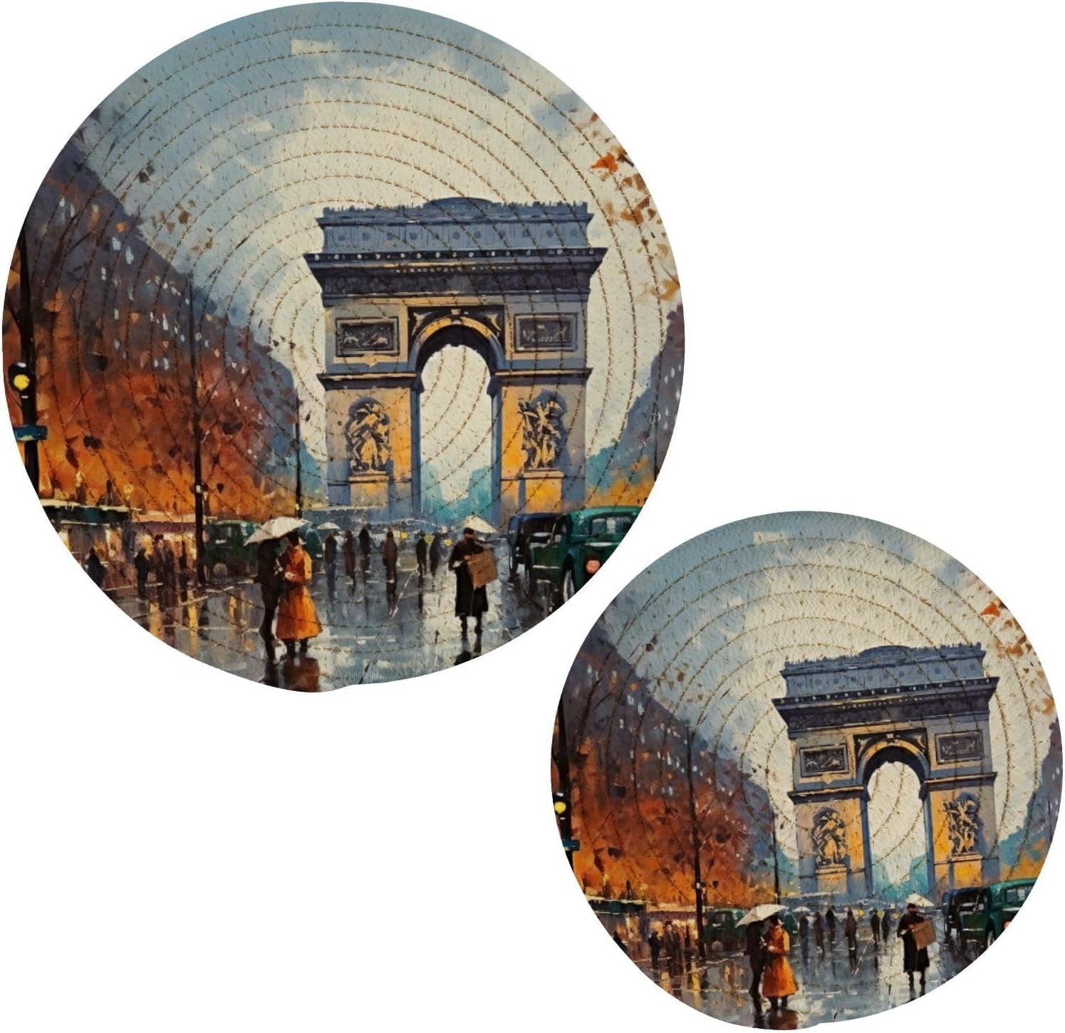 Coolnut Romantic Streets Trivets Pot Holders Set of 2 Potholders for ...