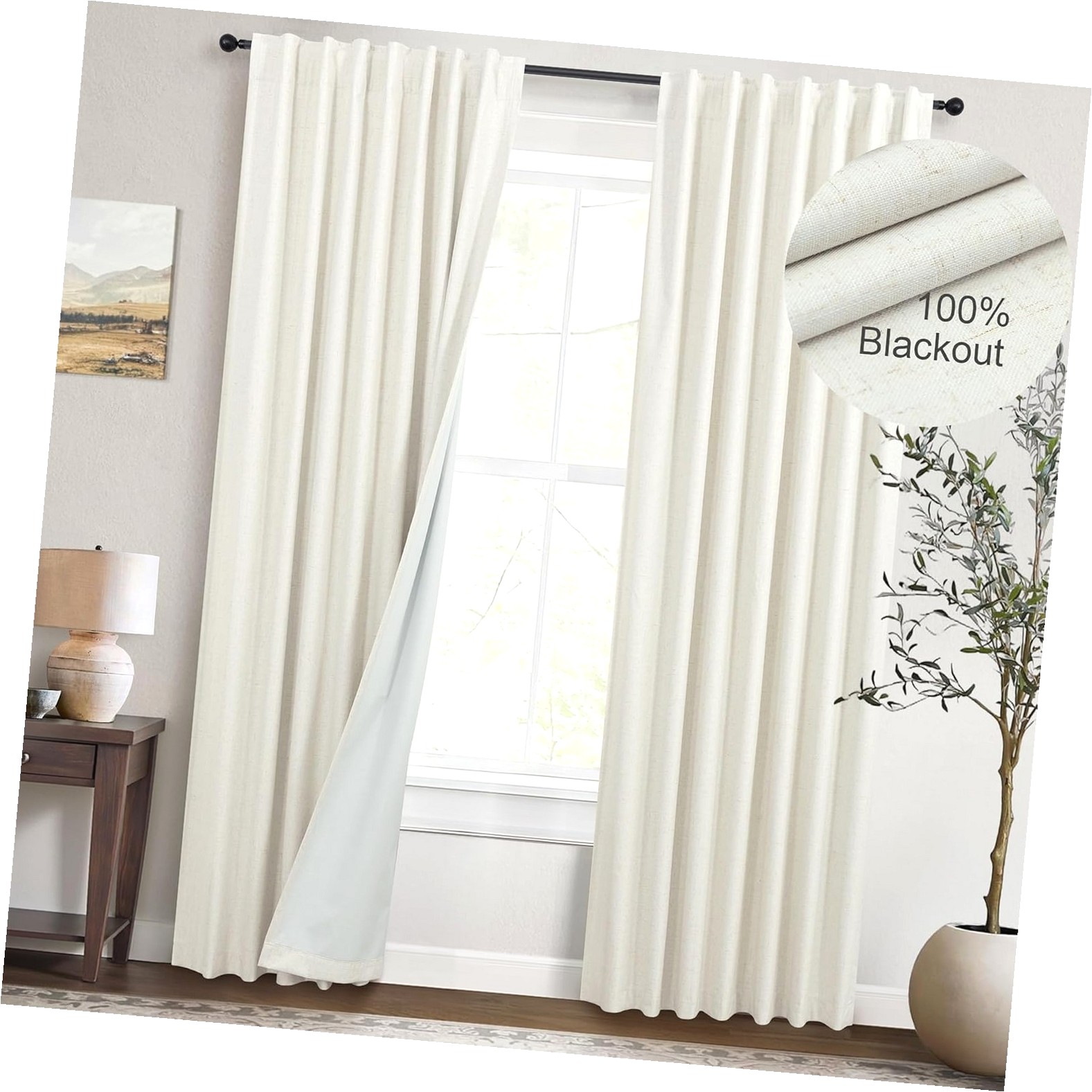 Coolnut Room Darkening Curtains 72 Inch Long 2 Panels Burgundy Heavy ...