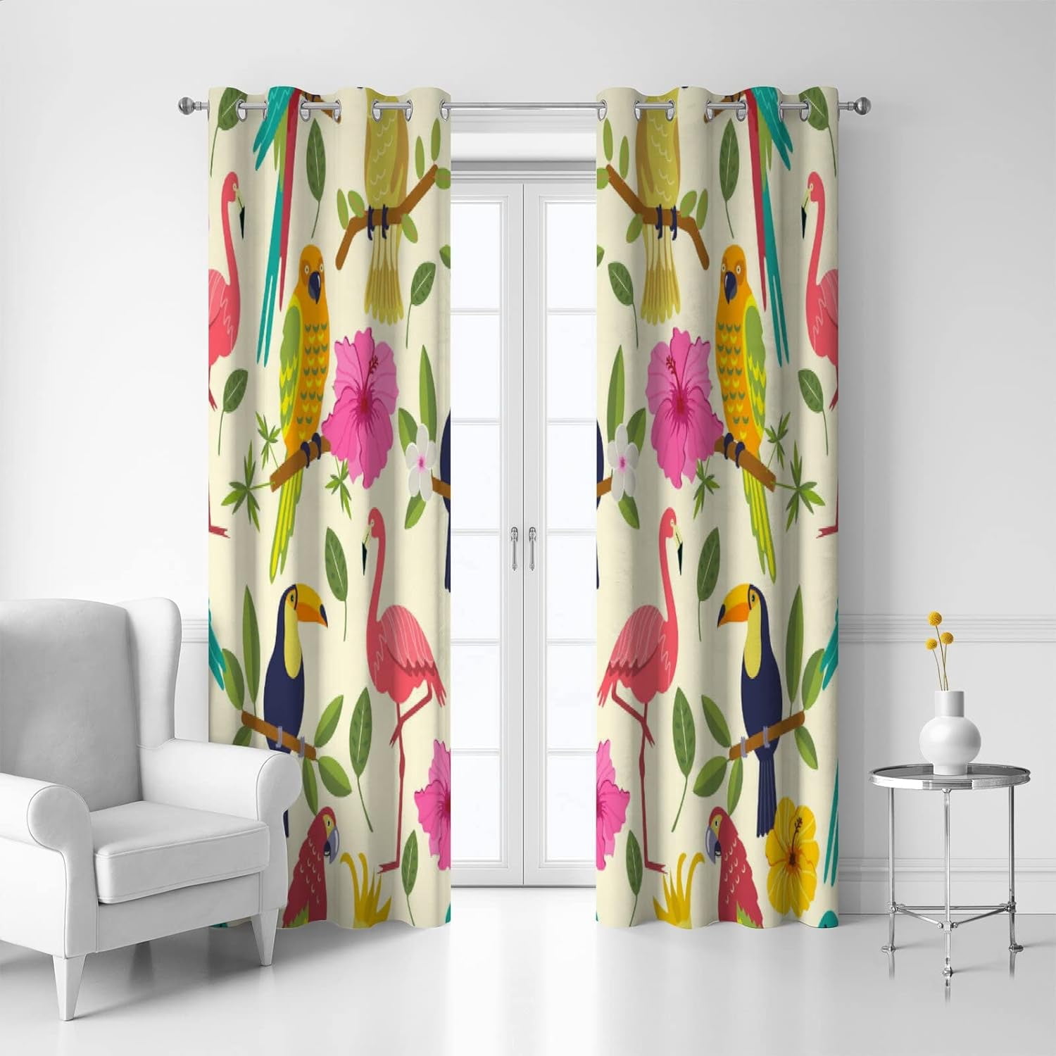 Coolnut Room Darkening Window Curtains Panels Drapes Macaw Toucan ...